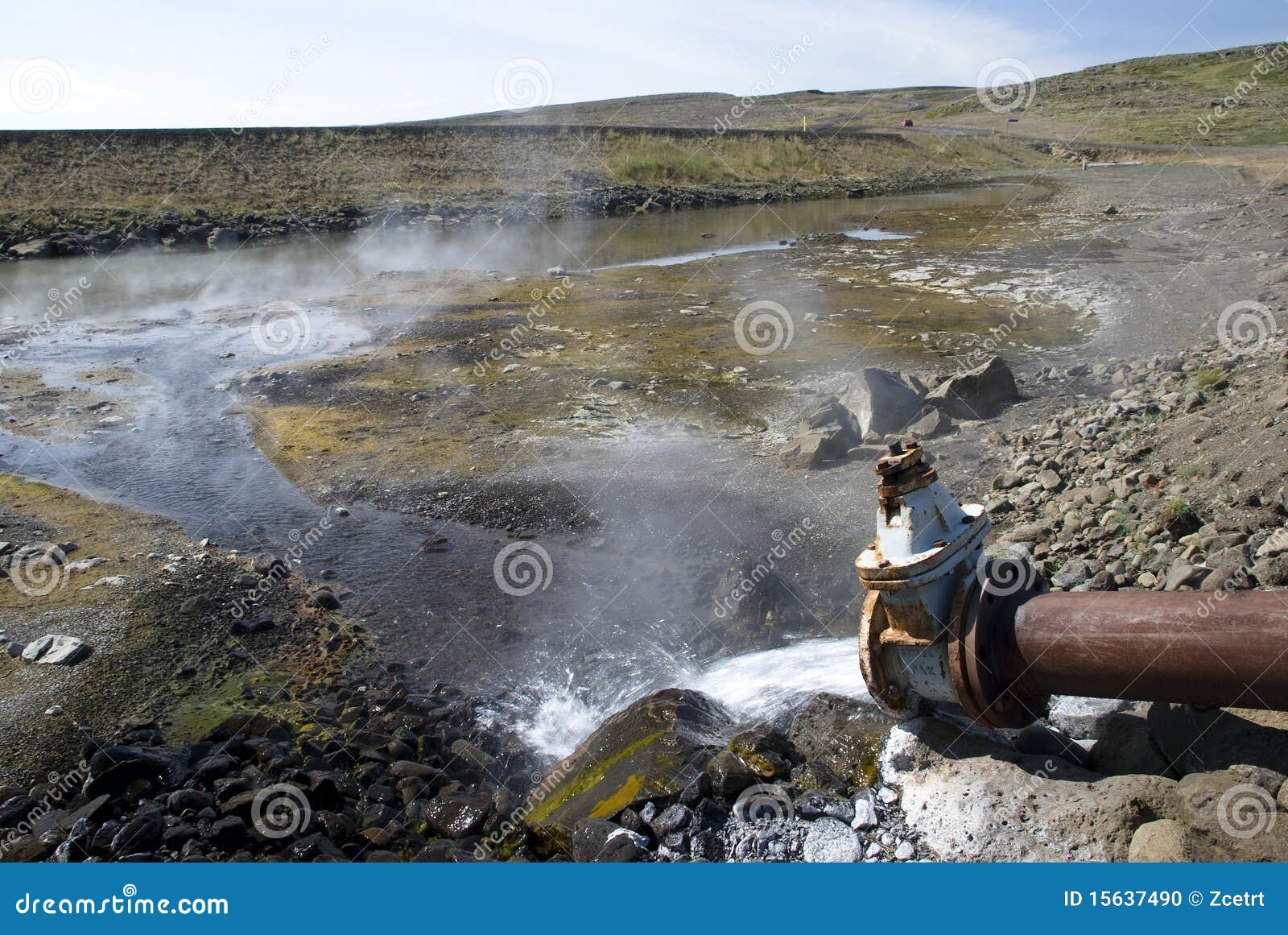 Hot geothermal water stock photo. Image of waste, energy - 15637490