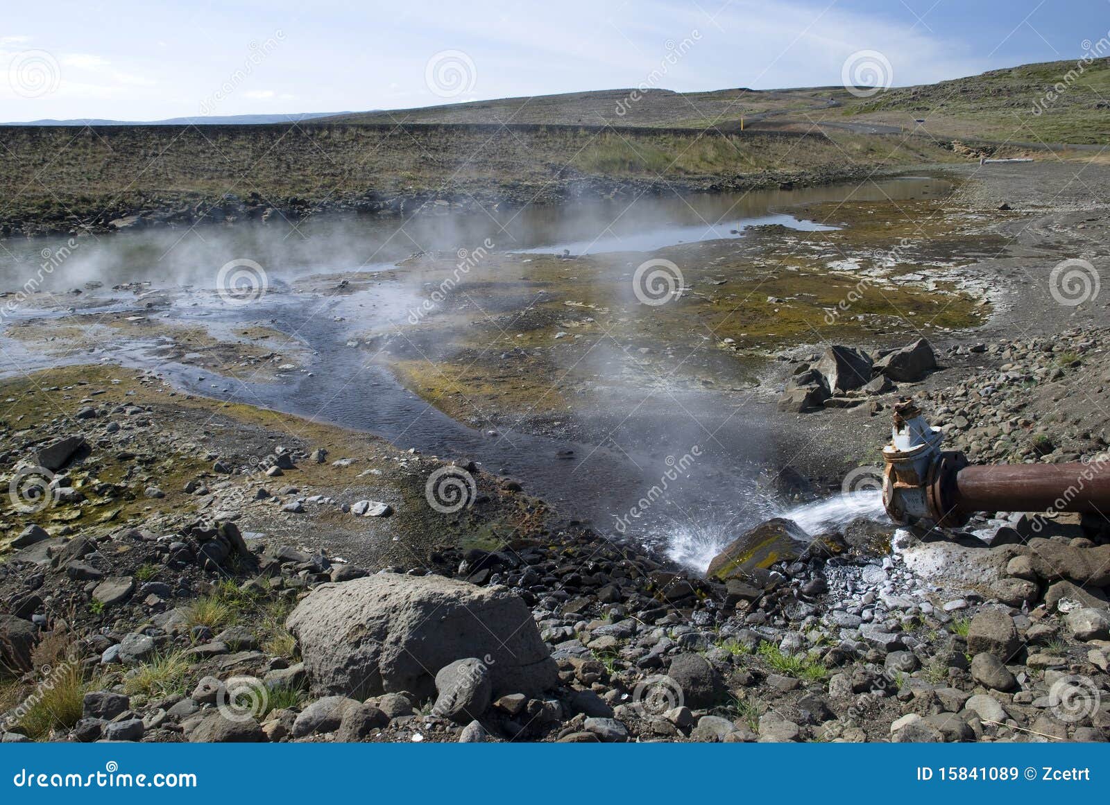 Hot geothermal water stock image. Image of travel, hose - 15841089