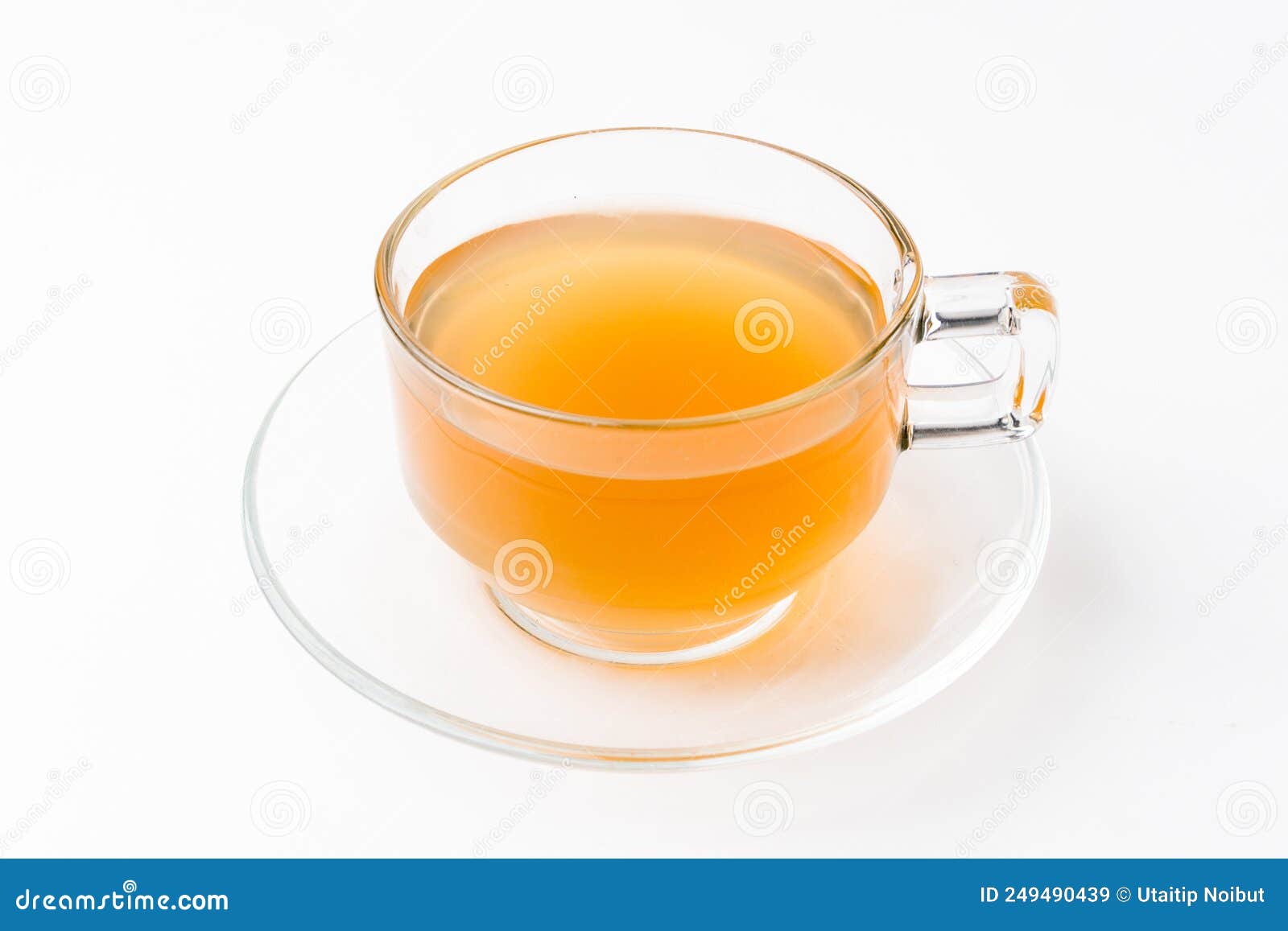 Hot Ginger Ale in a Clear Glass Placed on a Clear Coaster. Hot Drinks ...