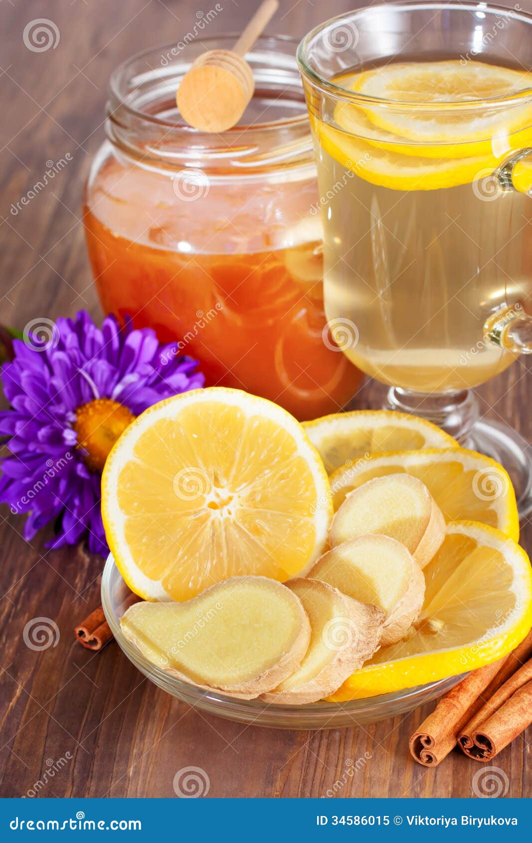 Hot ginger lemon tea stock image. Image of organic, drink - 34586015
