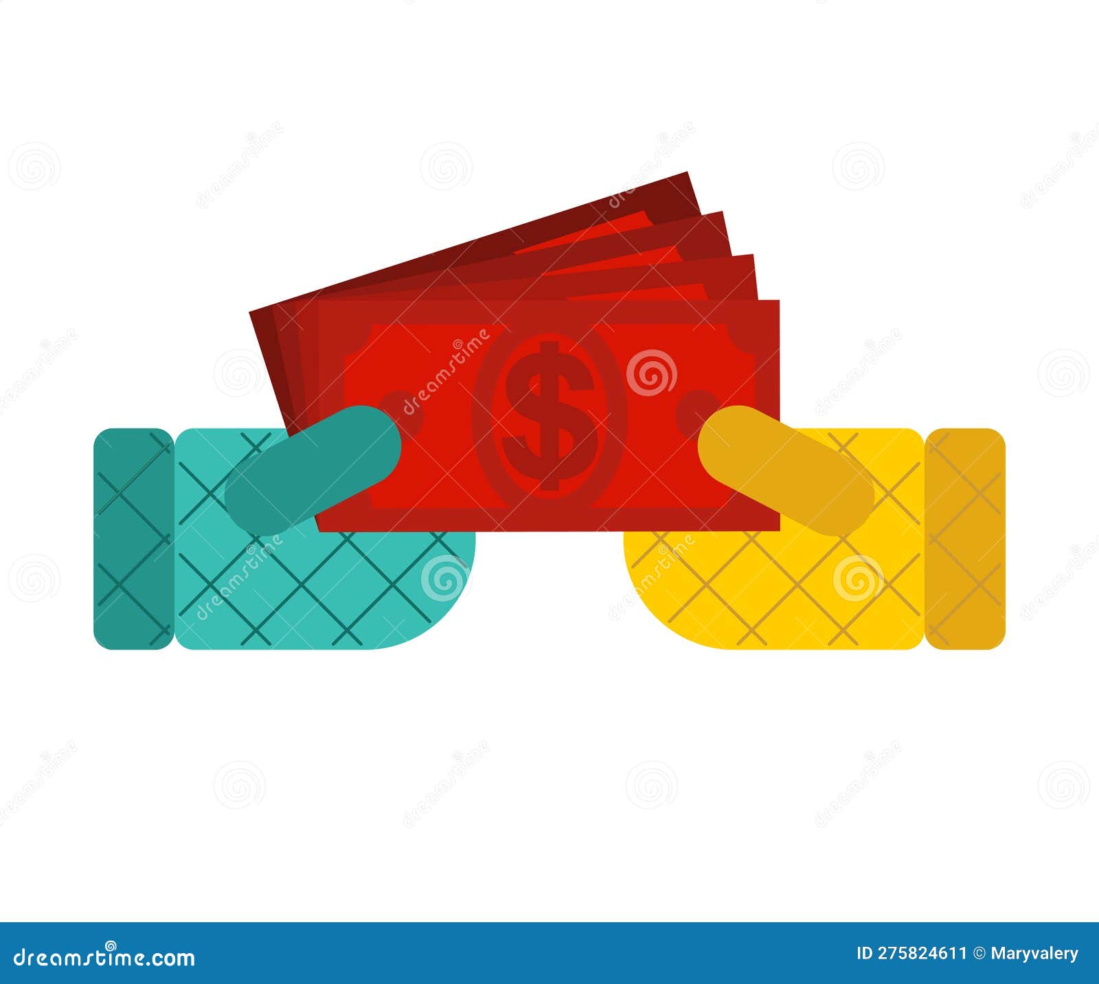 Hot Glove and Hot Money. Concept of Quick Money Stock Vector ...