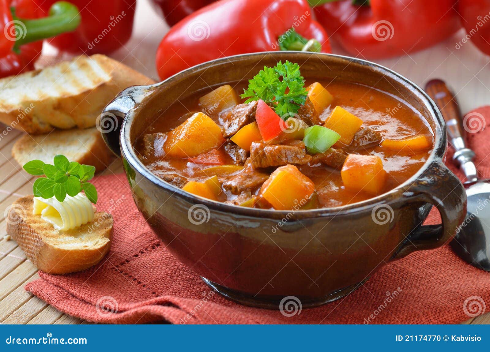 Hot goulash soup stock photo. Image of kitchen, goulash - 21174770