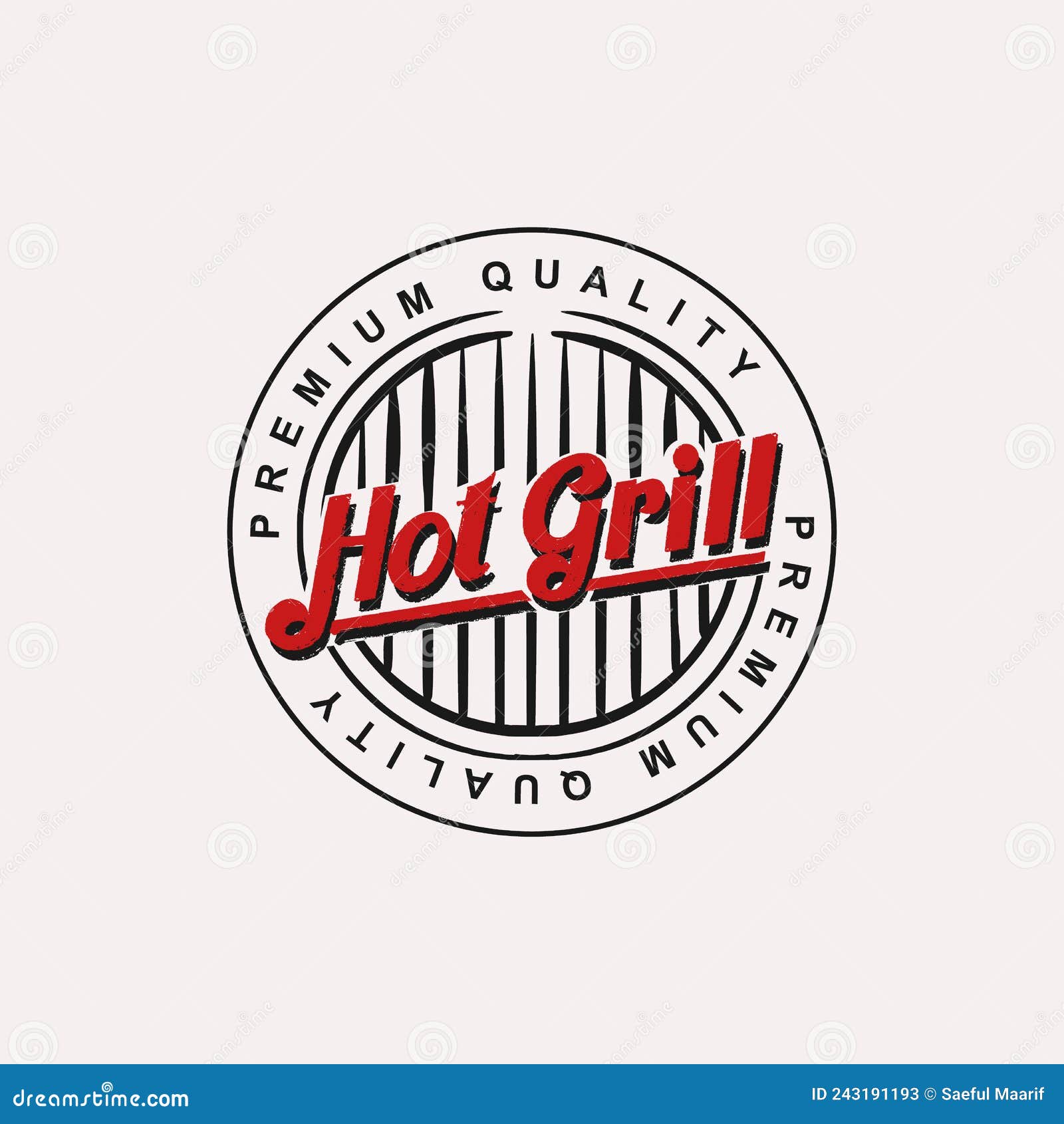 Hot Grill Hand Drawn Logo Templates Premium Vector Stock Vector ...