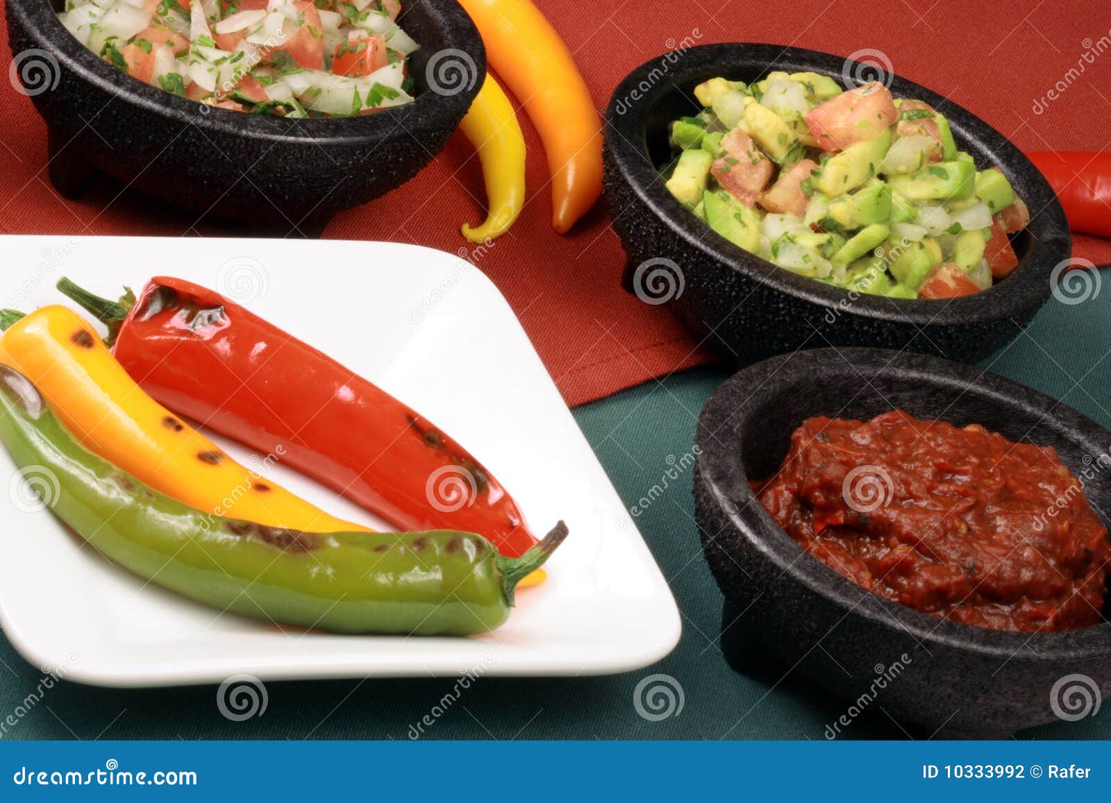 Hot Grilled Peppers and Pico De Gallo Stock Photo - Image of cook ...