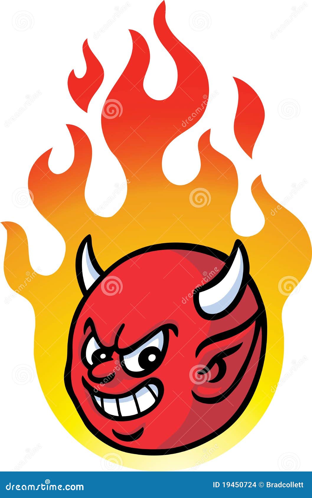 Hot Head stock vector. Illustration of pitchfork, demon - 19450724