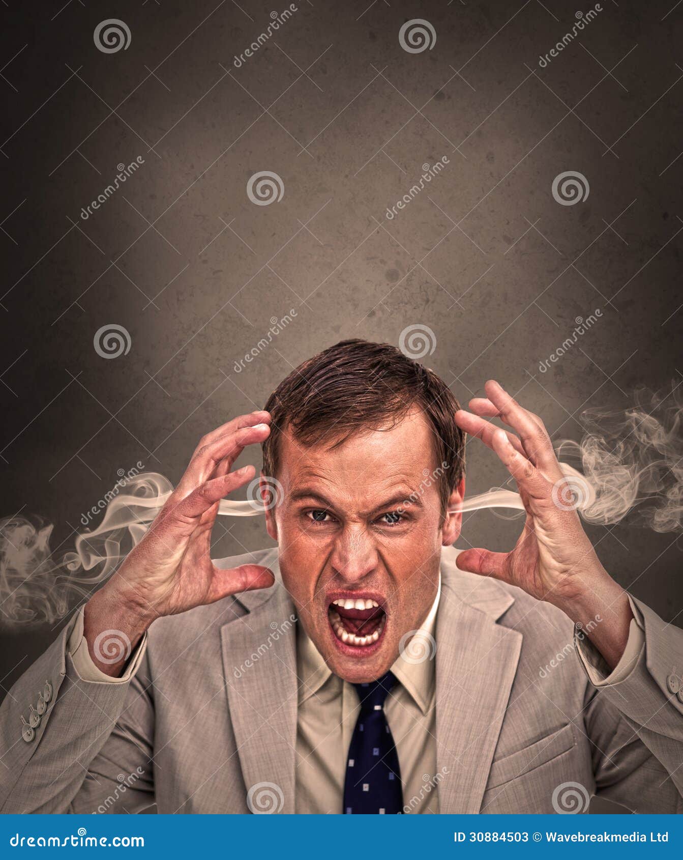 Hot Headed Business Man Yelling Stock Image - Image of jacket, copy ...