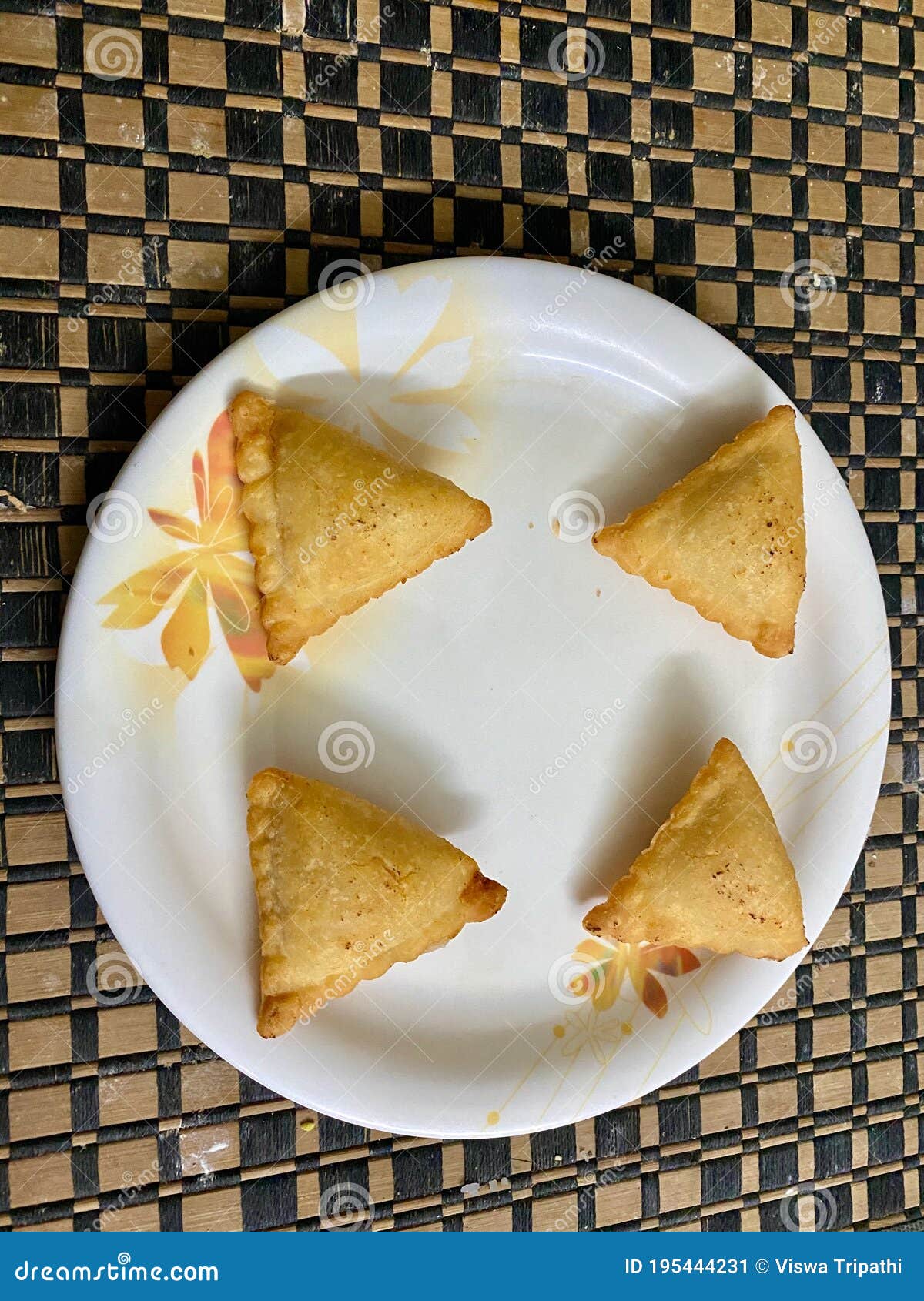 Hot Home Made Samosa Getting Ready To Be Served in a Plate for Evening ...