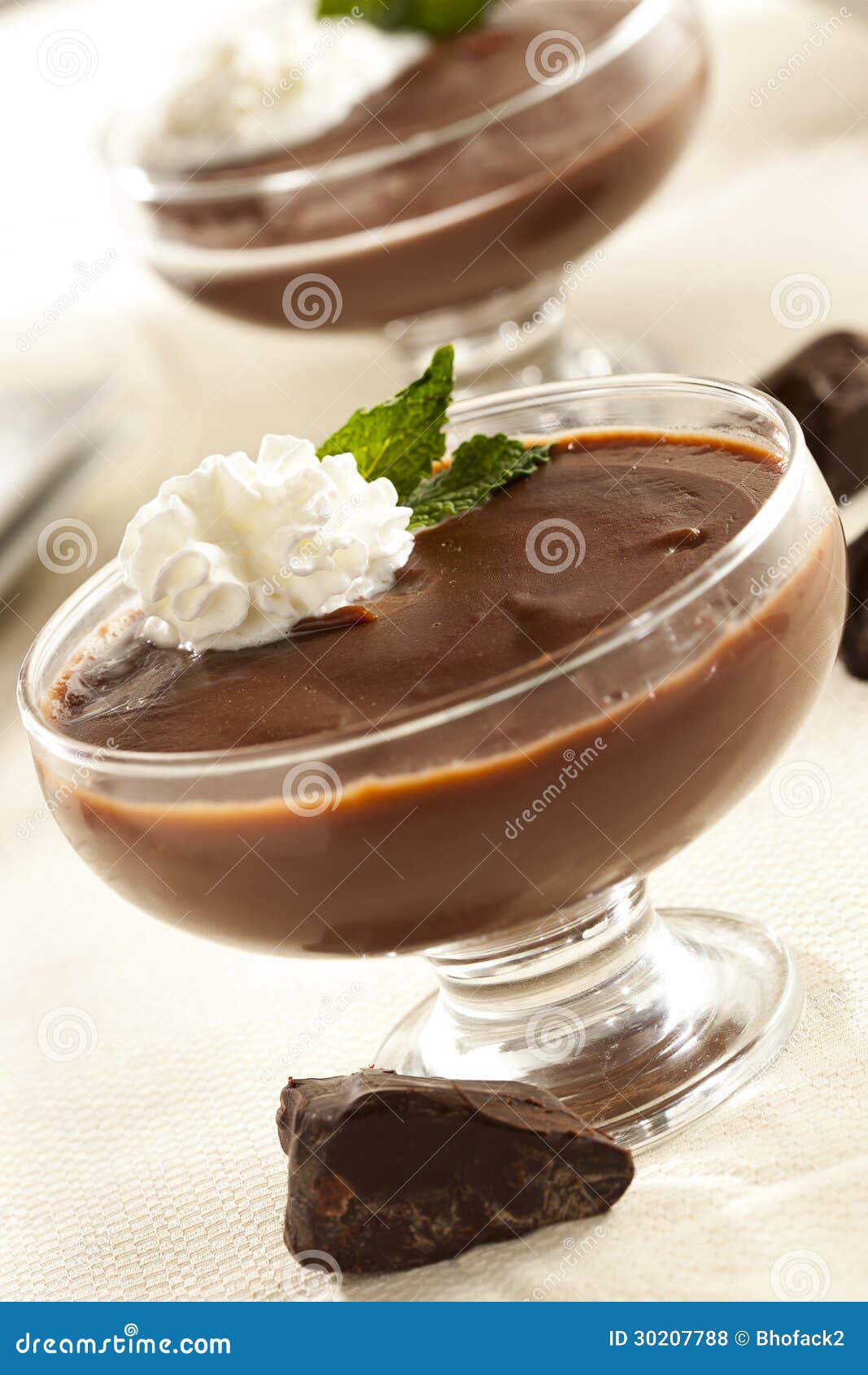 Hot Homemade Chocolate Pudding Stock Photo - Image of swirl, choc: 30207788