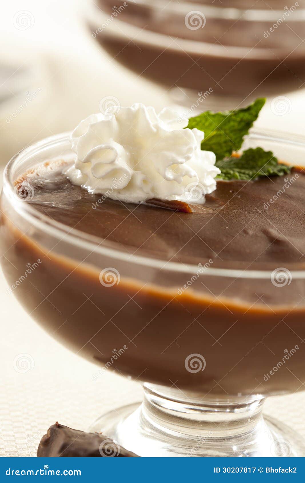 Hot Homemade Chocolate Pudding Stock Image - Image of yummy, treat ...