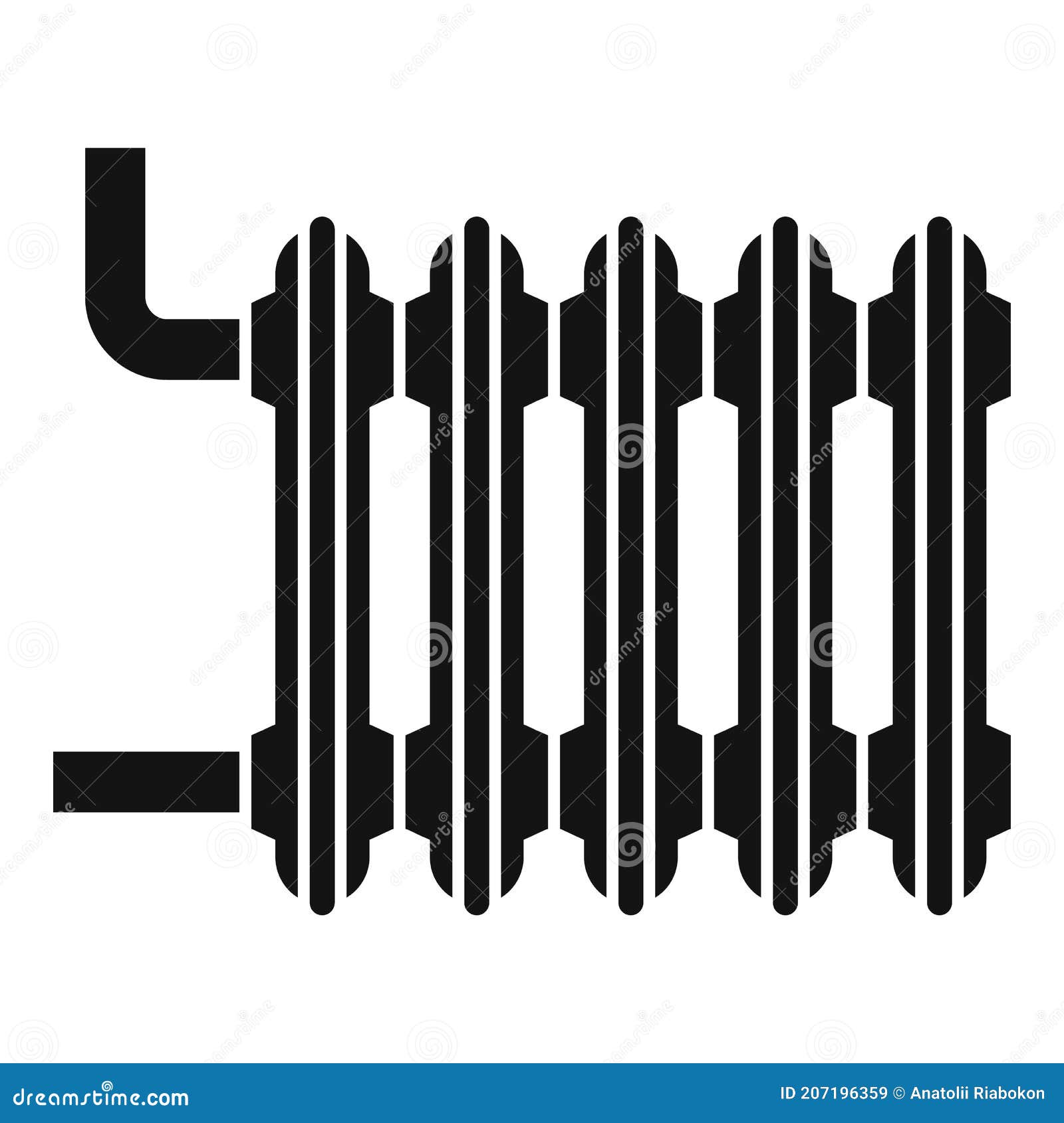 Hot House Radiator Icon, Simple Style Stock Illustration - Illustration ...