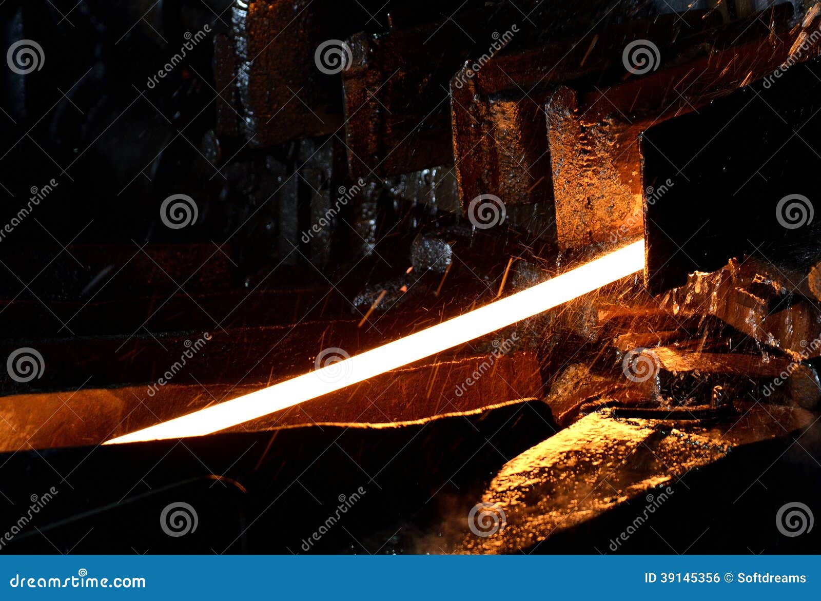 Hot iron stock photo. Image of factory, flow, light, construction ...