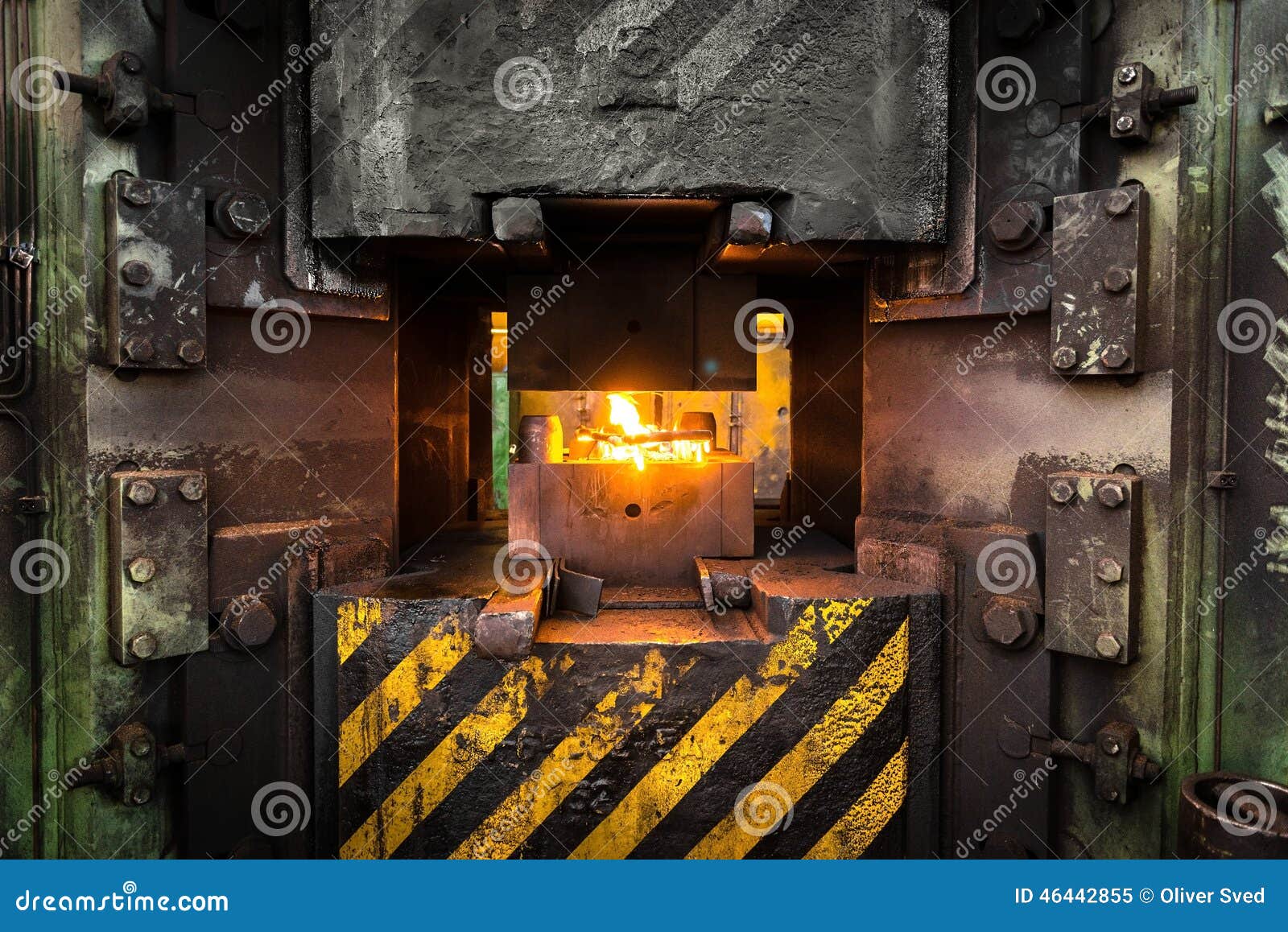 Hot iron in smeltery stock image. Image of steel, forging - 46442855