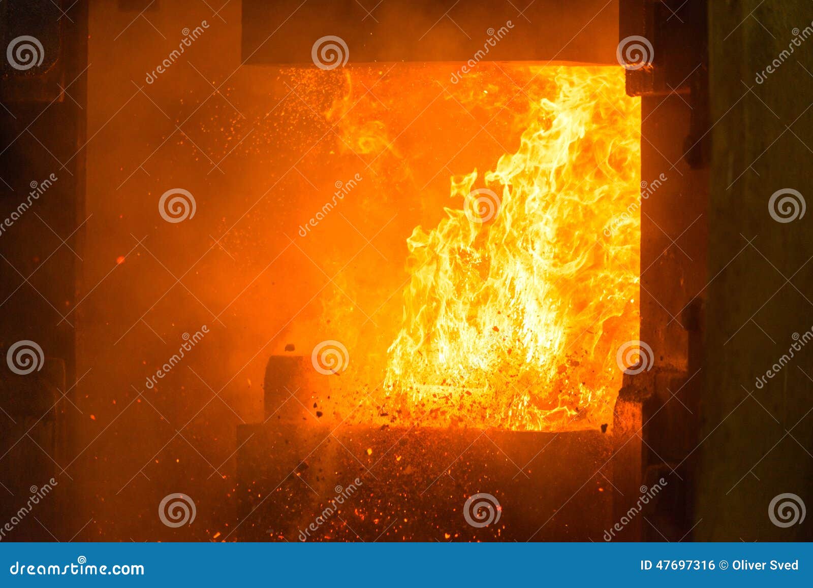 Hot iron in smeltery stock photo. Image of detail, forging - 47697316