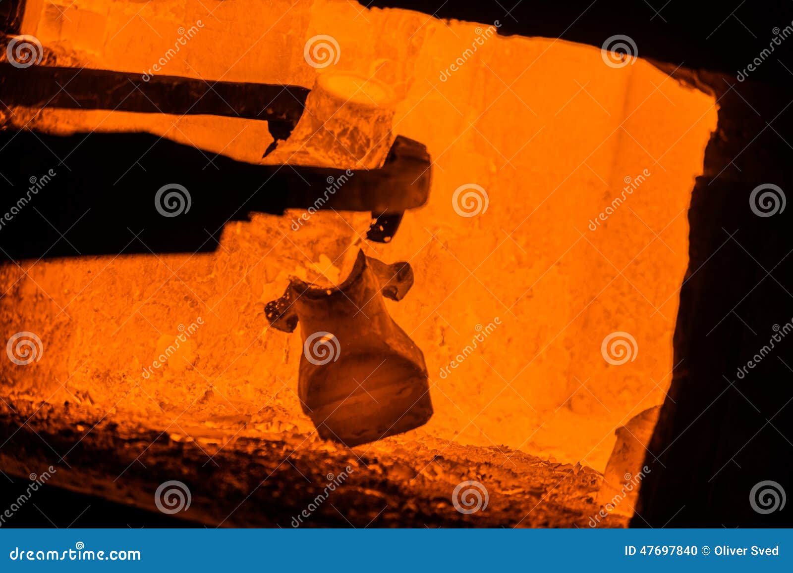 Hot iron in smeltery stock photo. Image of melting, steel - 47697840