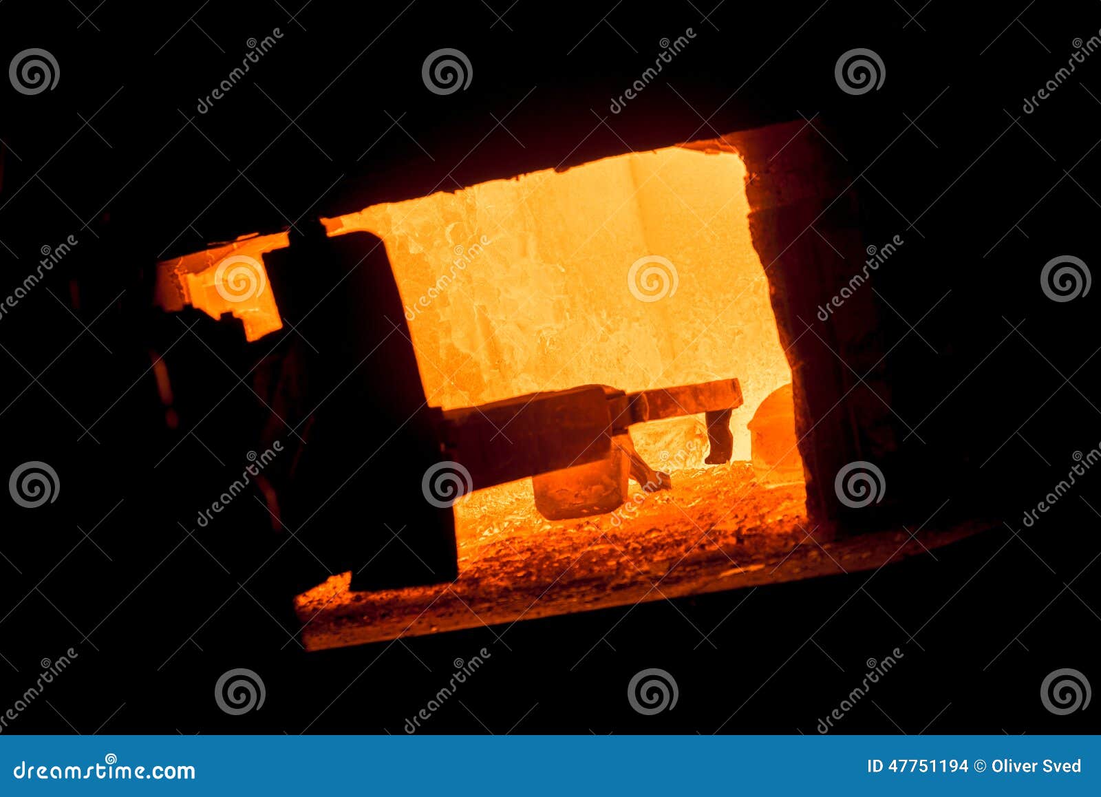 Hot iron in smeltery stock photo. Image of blacksmith - 47751194