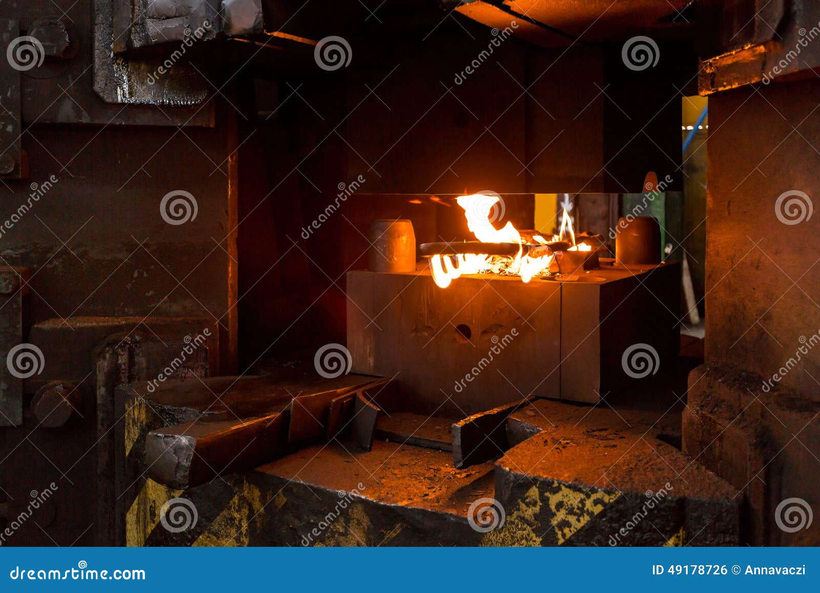 Hot iron in smeltery stock photo. Image of manufacturing - 49178726