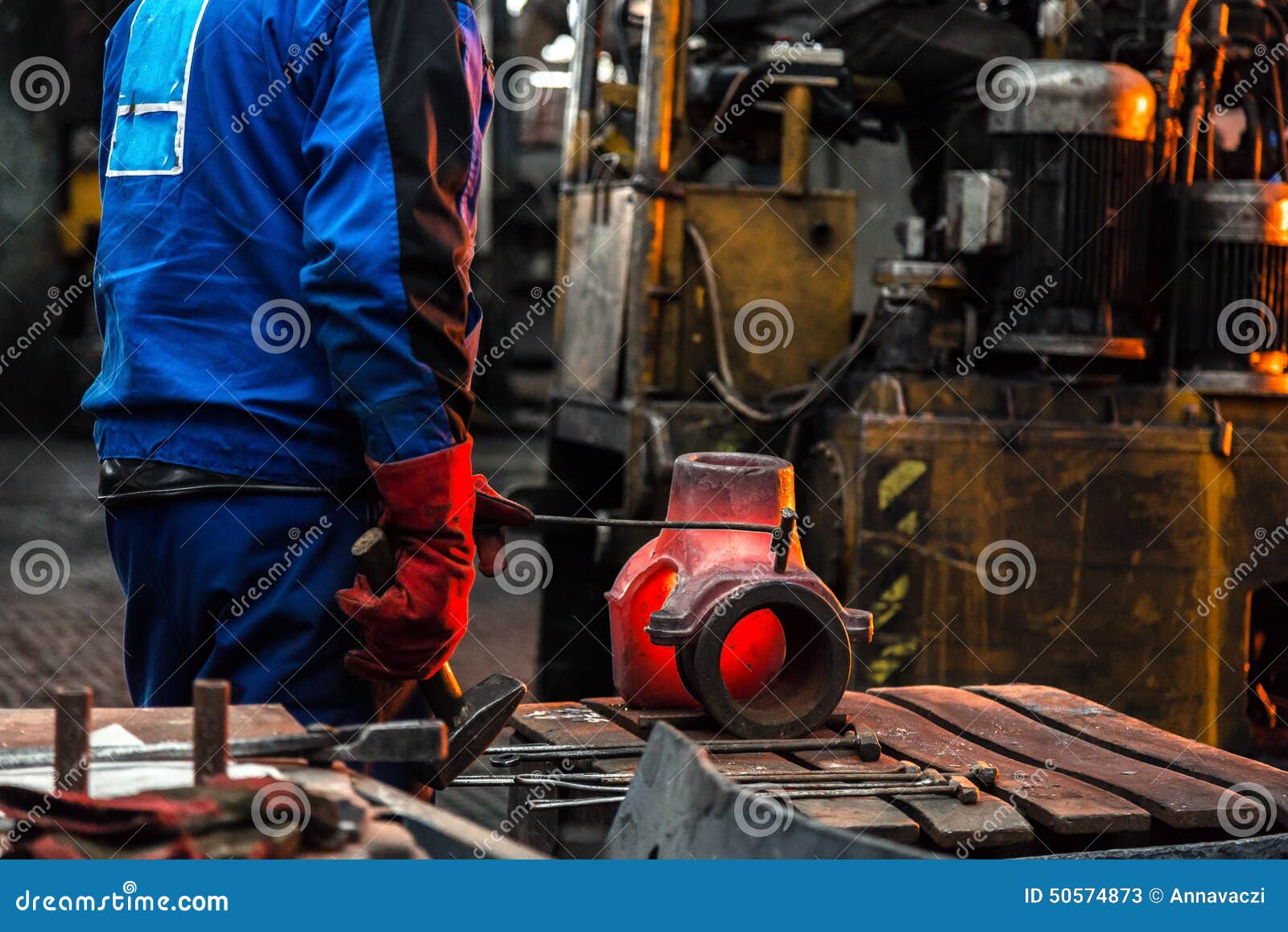 Hot iron in smeltery stock image. Image of melt, smelting - 50574873
