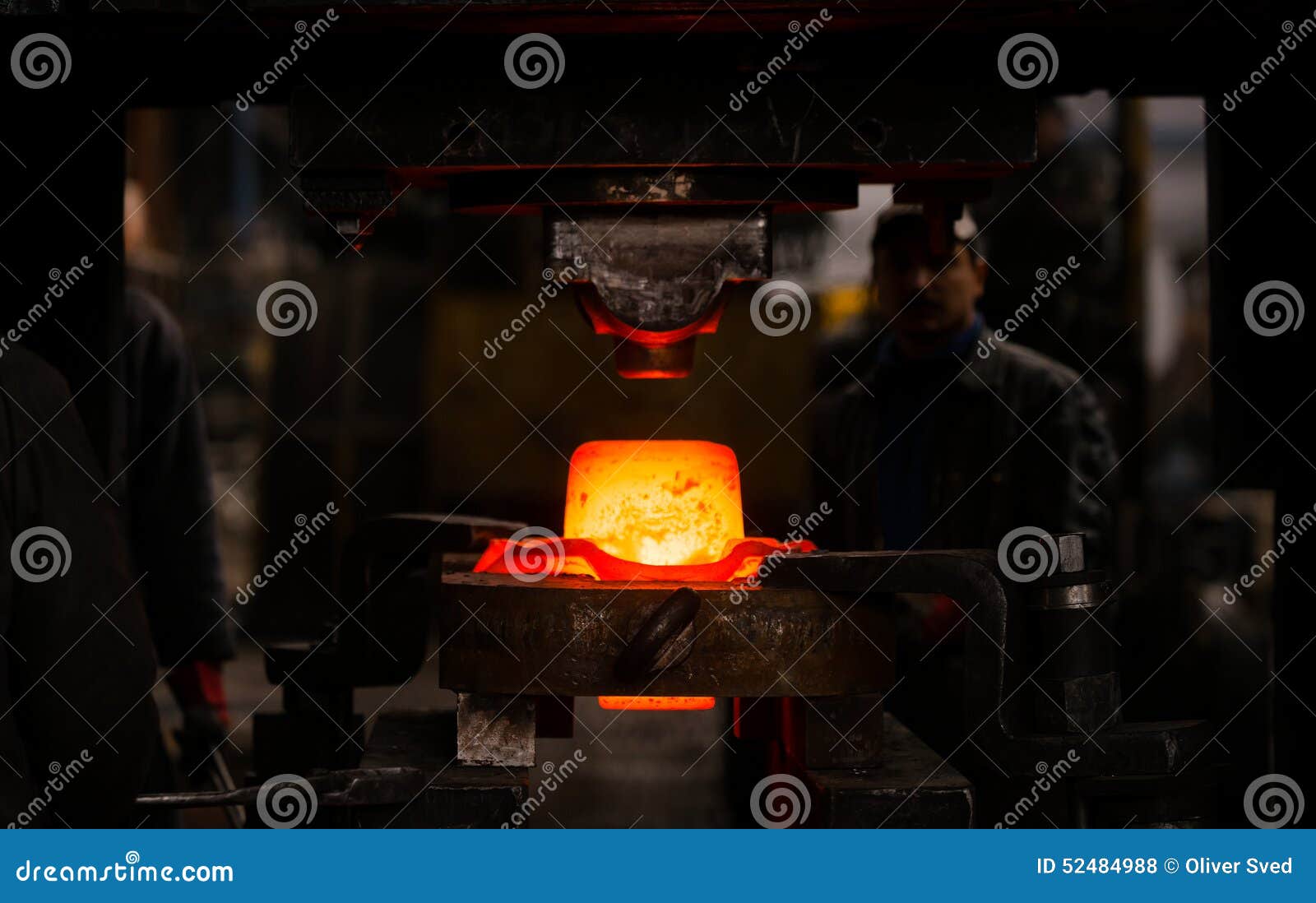 Hot iron in smeltery stock photo. Image of steel, heavy - 52484988