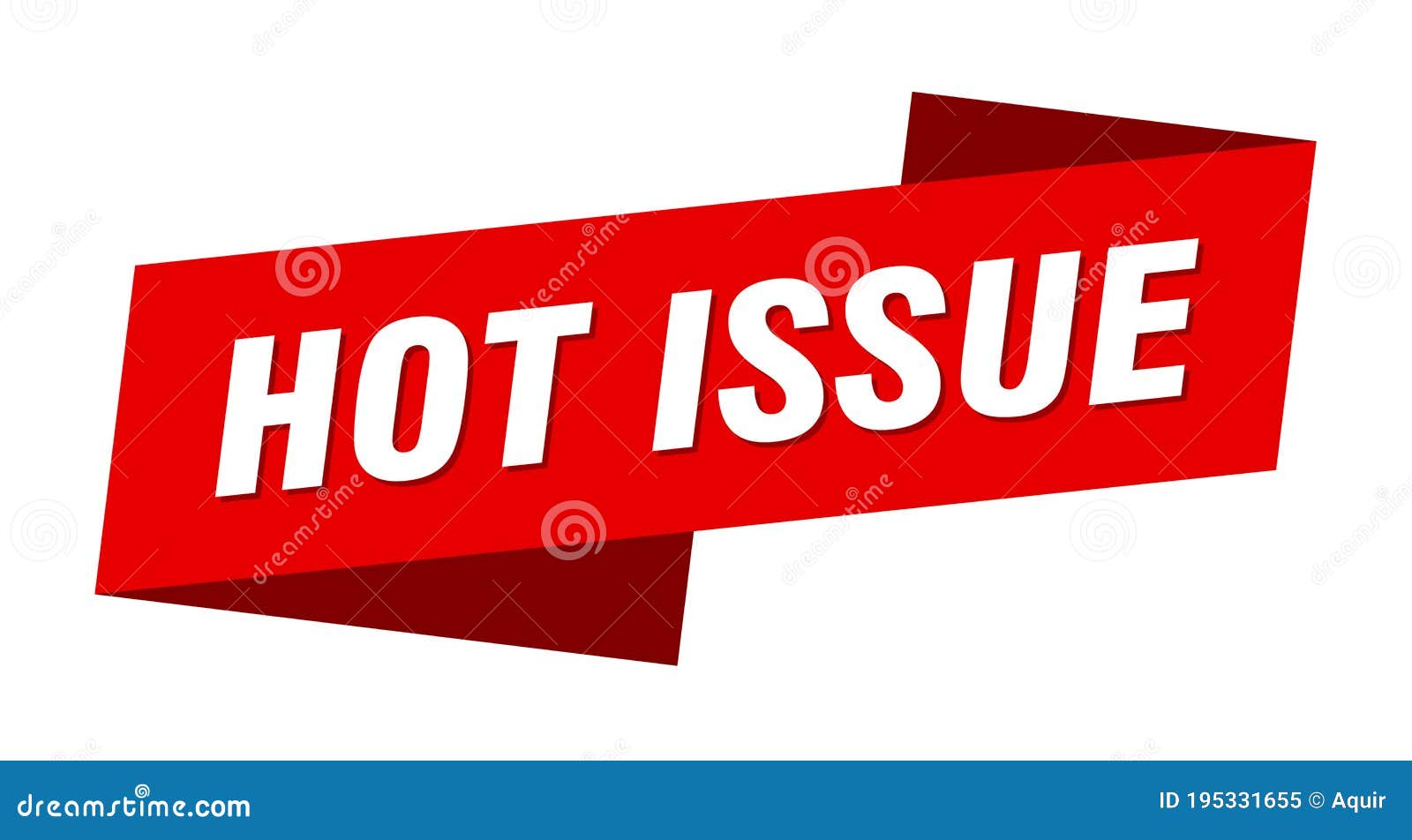 Hot Issue Banner Template. Ribbon Label Sign. Sticker Stock Vector ...