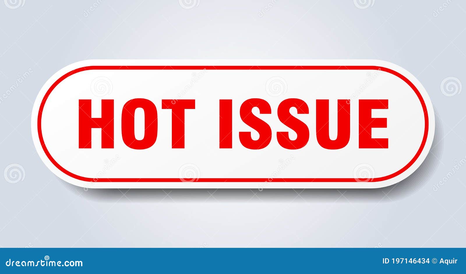 Hot Issue Sign. Rounded Isolated Button. White Sticker Stock Vector ...