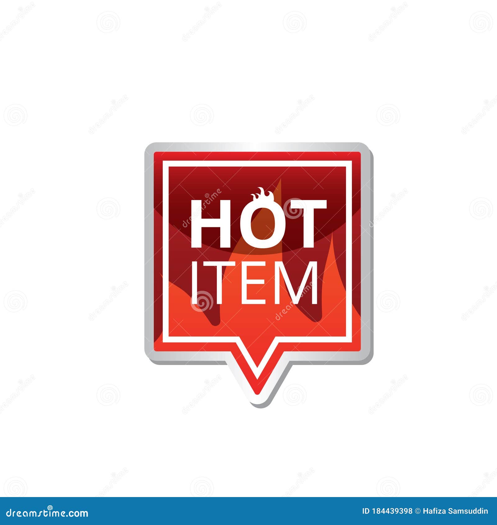 Hot Item Label. Vector Illustration Decorative Background Design Stock ...