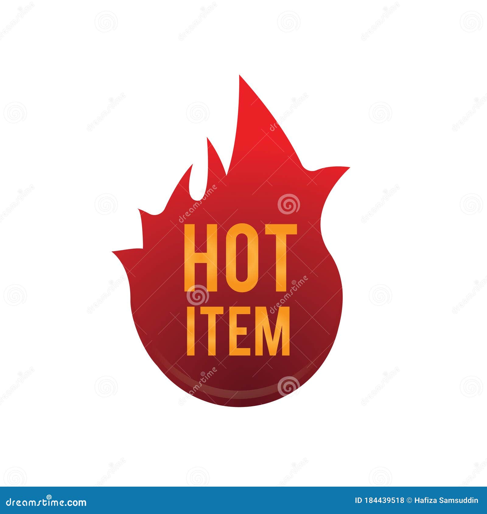 Hot Item Label. Vector Illustration Decorative Background Design Stock ...