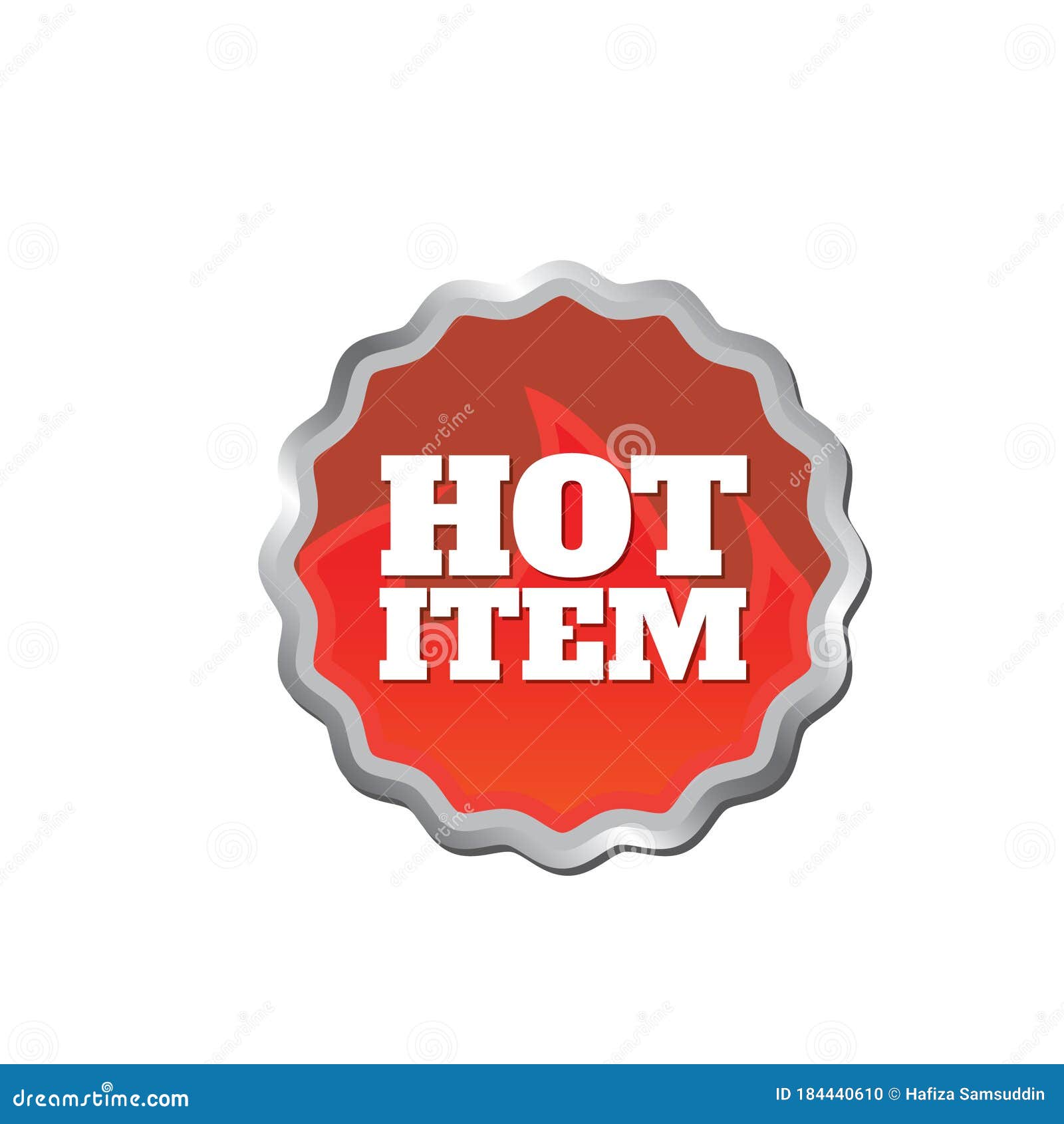 Hot Item Label. Vector Illustration Decorative Background Design Stock ...