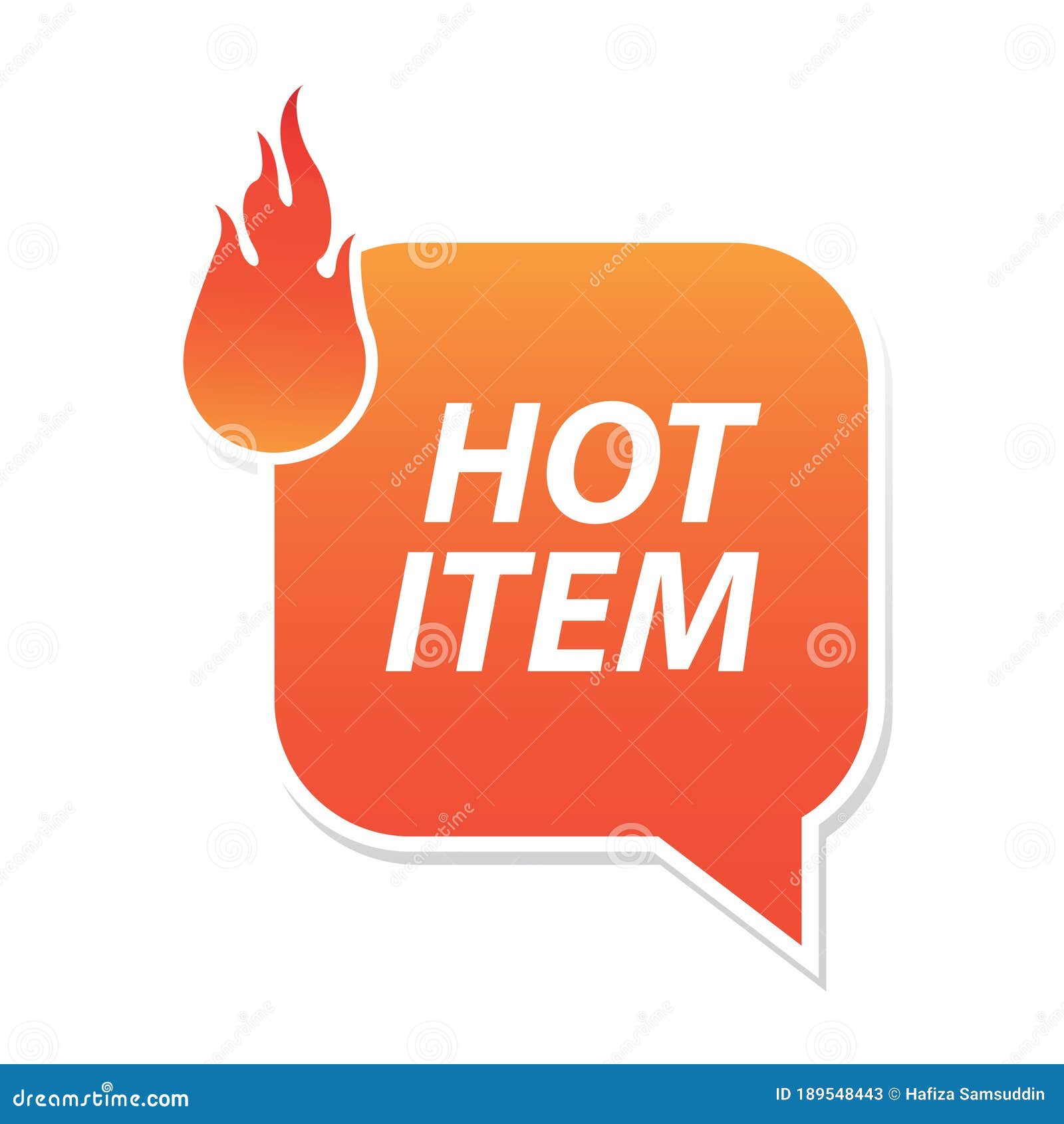 Hot Item Label. Vector Illustration Decorative Design Stock Vector ...