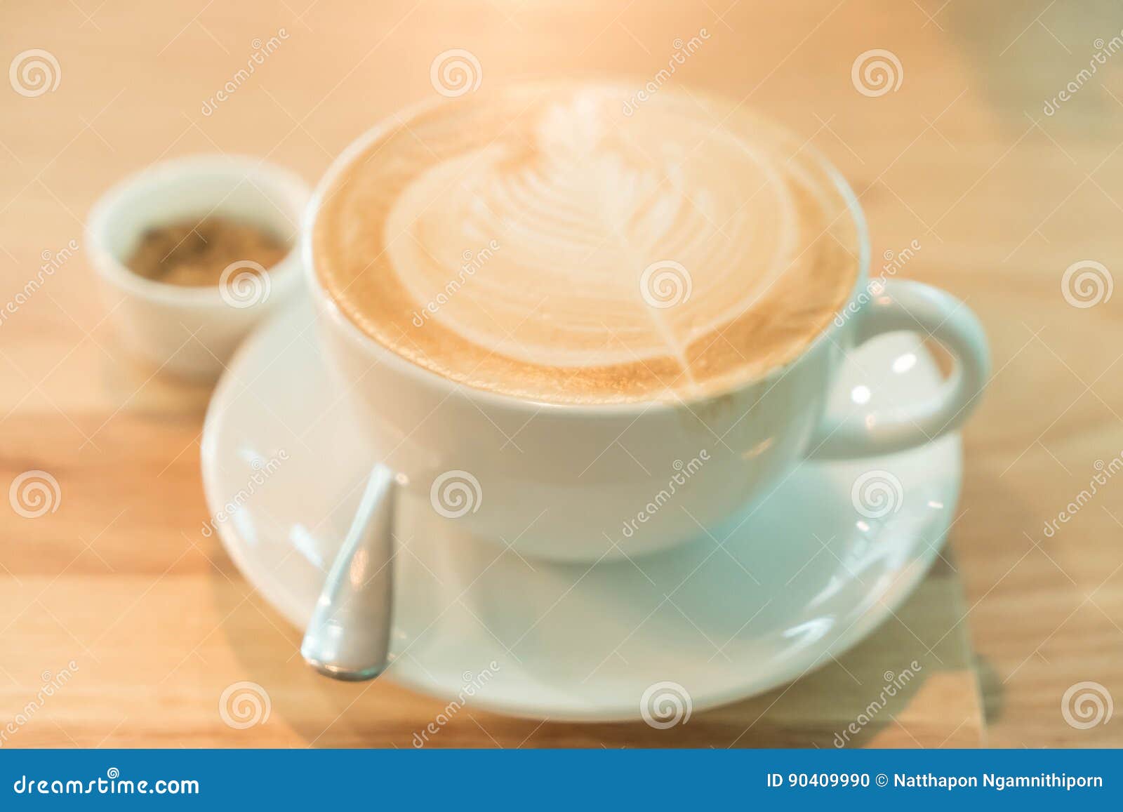 Hot latte stock photo. Image of froth, table, heart, mocha - 90409990