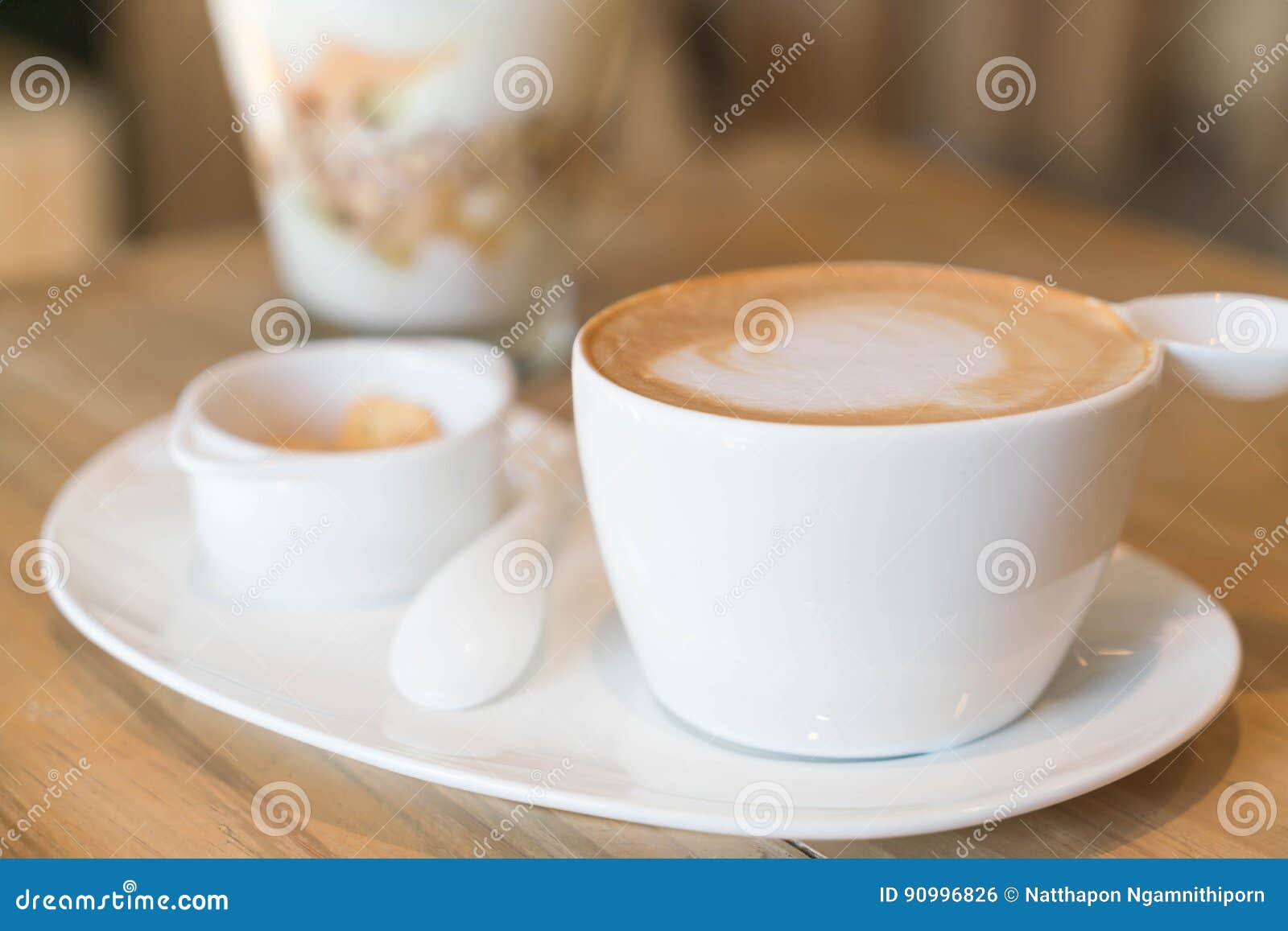 Hot latte coffee stock photo. Image of addiction, coffee - 90996826