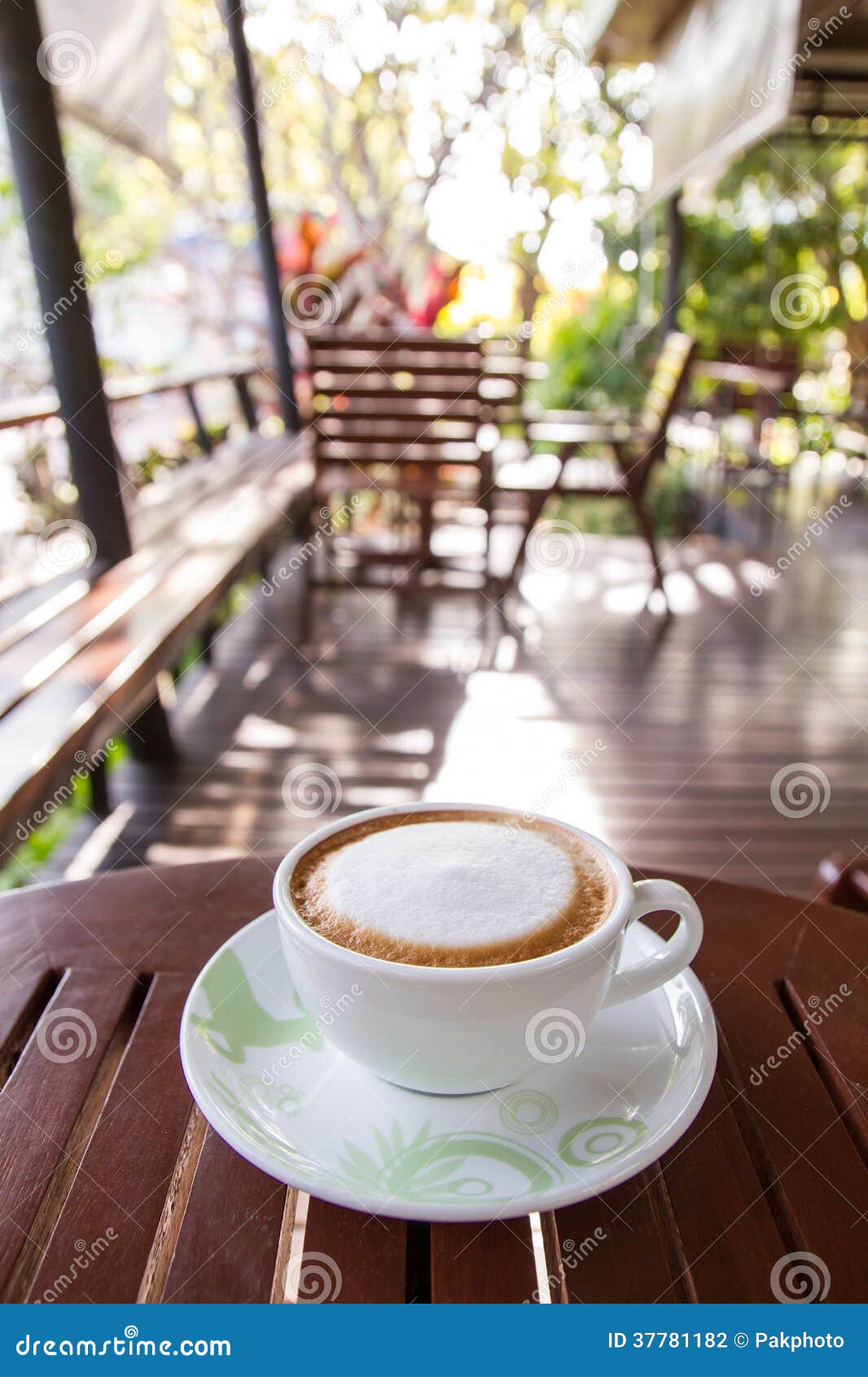 Hot latte in coffee shop stock photo. Image of fresh - 37781182