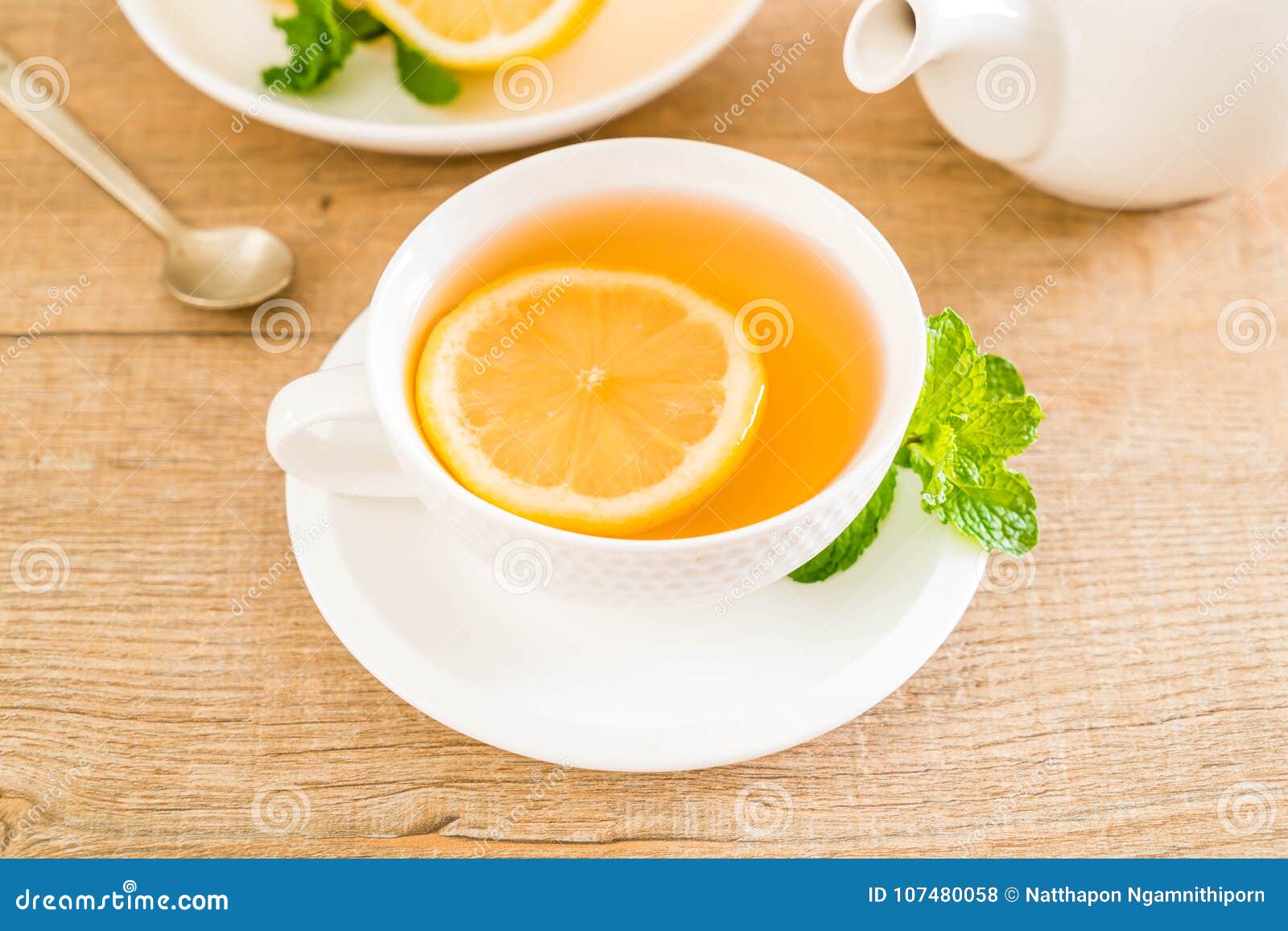 Hot lemon tea stock photo. Image of green, lime, nature - 107480058
