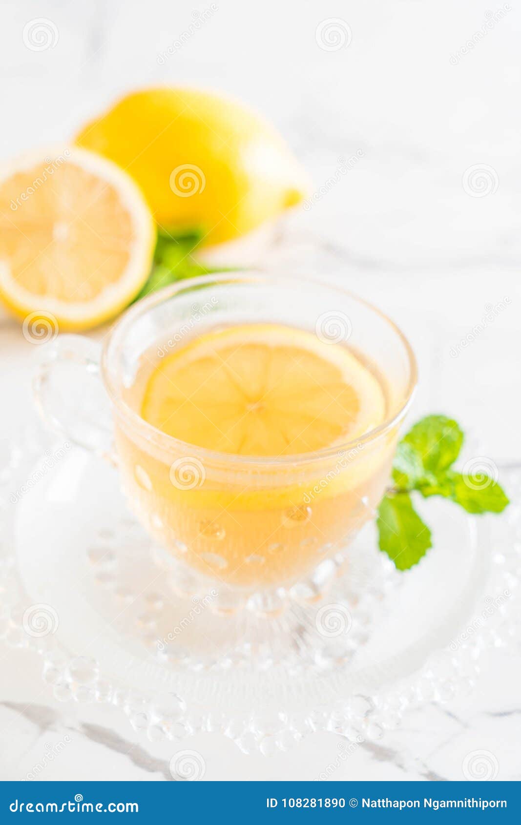 Hot lemon tea stock photo. Image of nature, citrus, closeup - 108281890