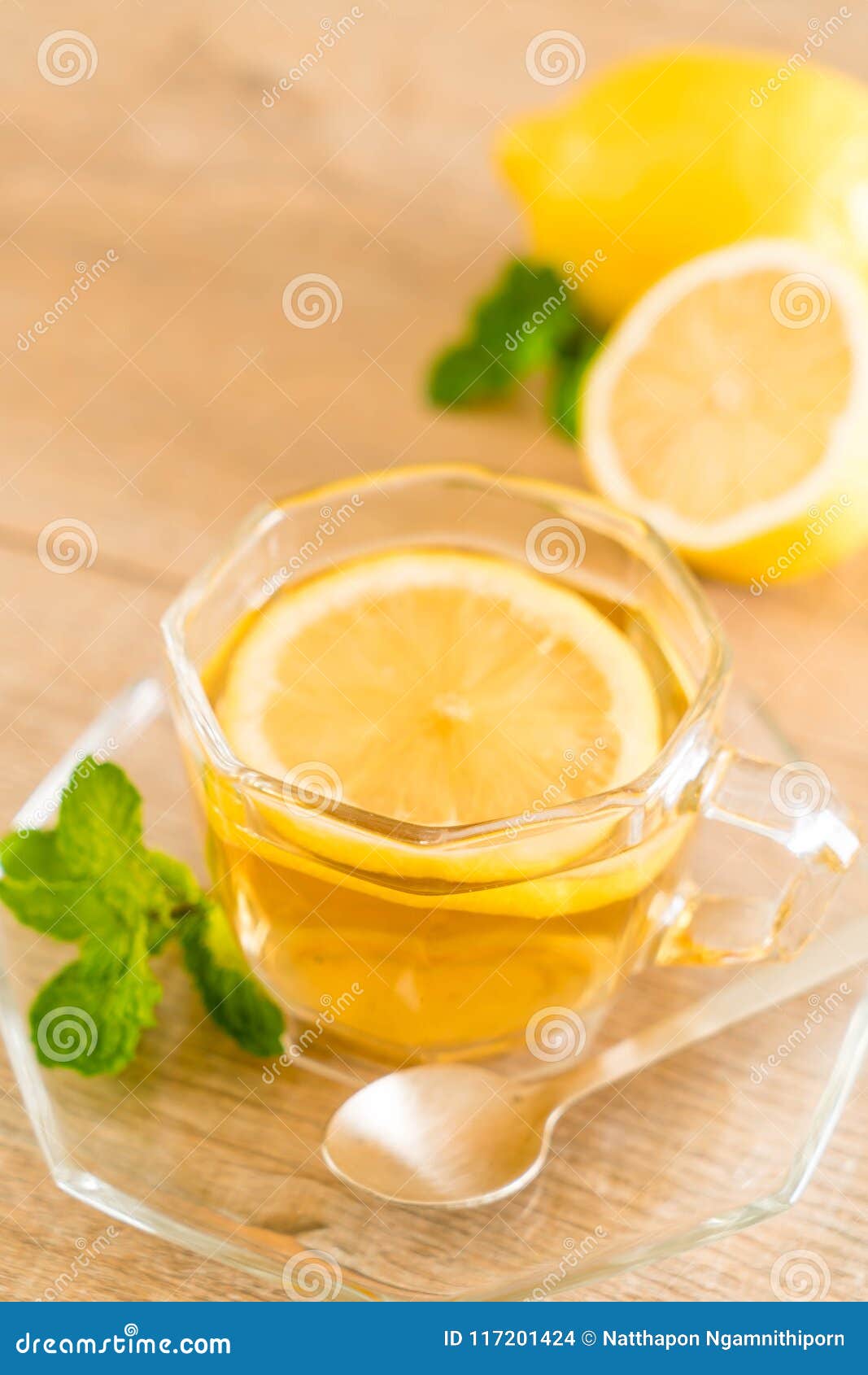 Hot lemon tea stock photo. Image of white, nature, aroma - 117201424