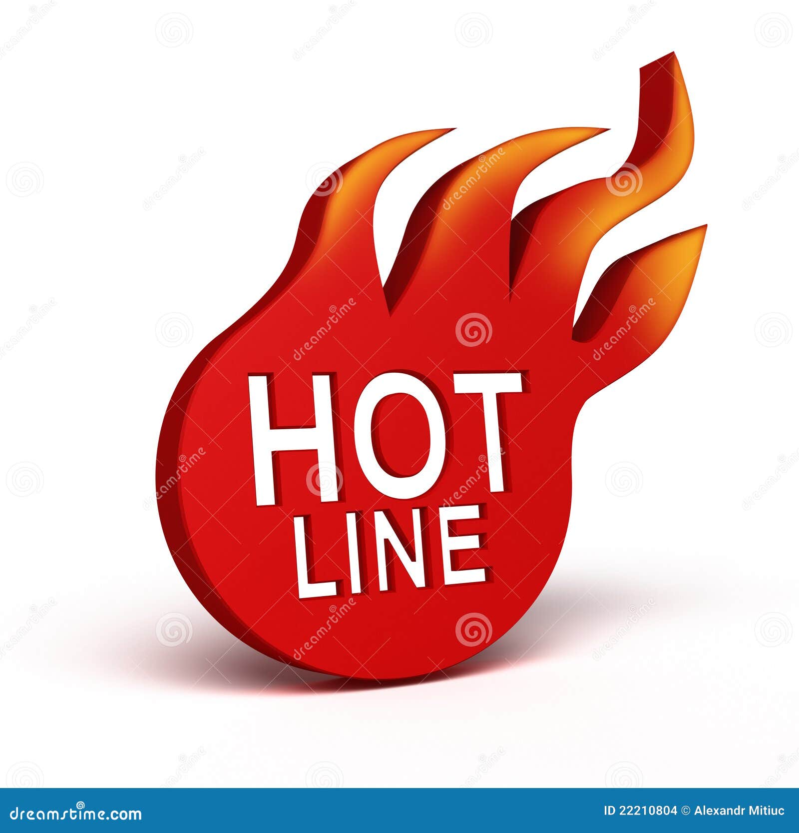 Hot Line icon over white stock illustration. Illustration of ...