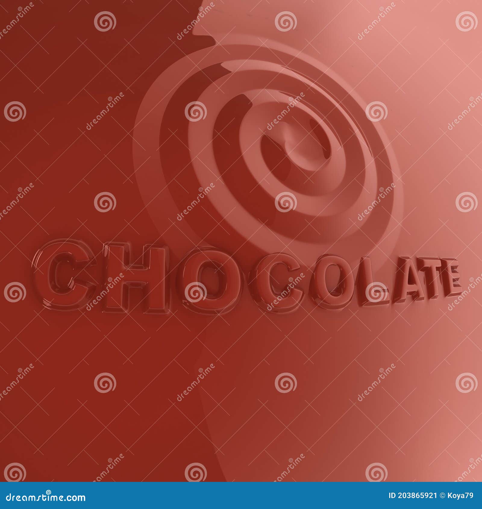 Hot Liquid Chocolate Letters Abstract 3d Background Stock Illustration ...