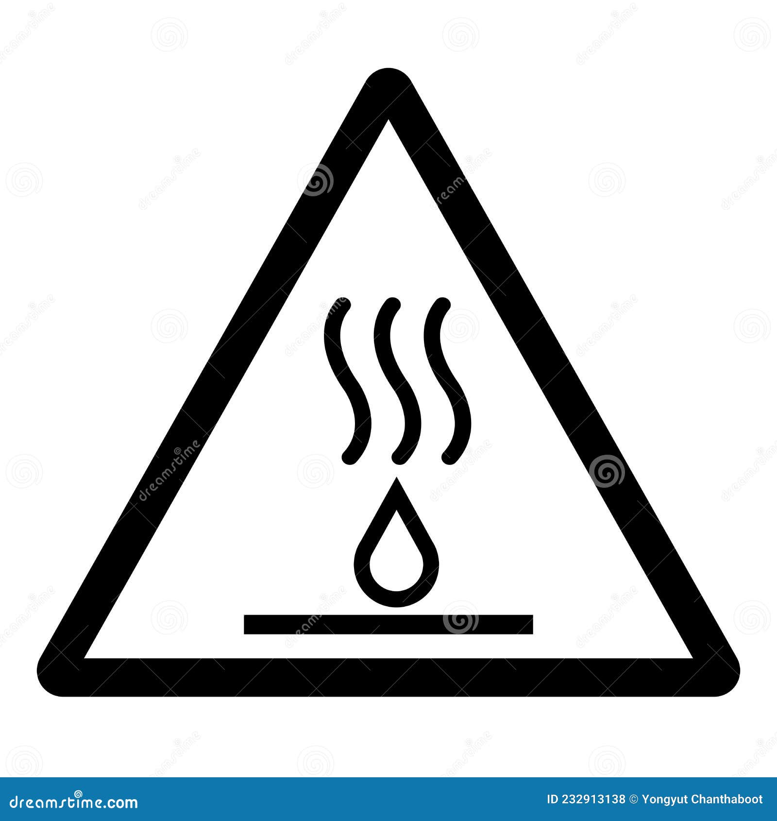 Caution Hot Liquids Burn Hazard Symbol Sign, Vector Illustration ...