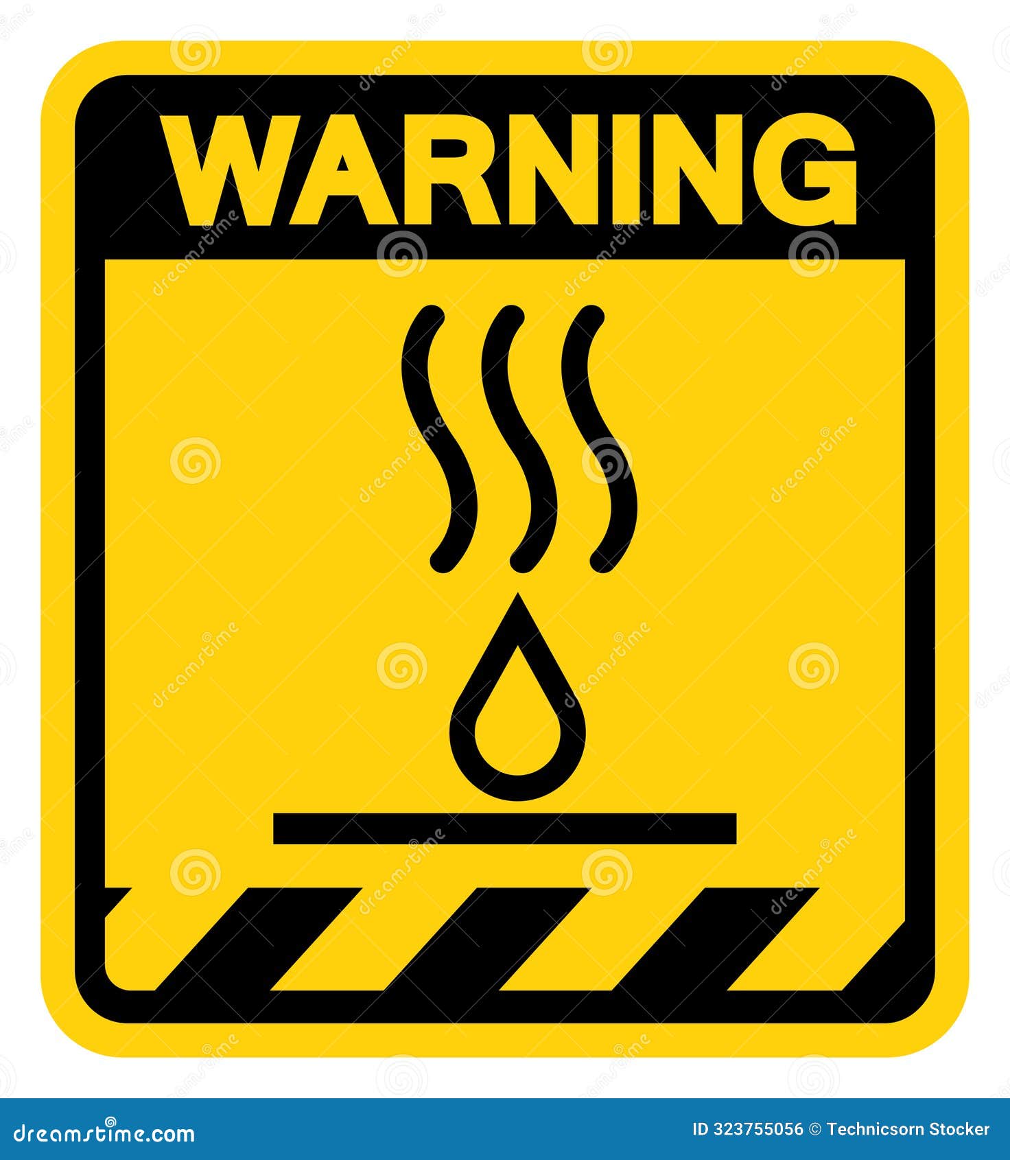 Hot Liquids Warning Sign, Vector Illustration, Isolate on White ...