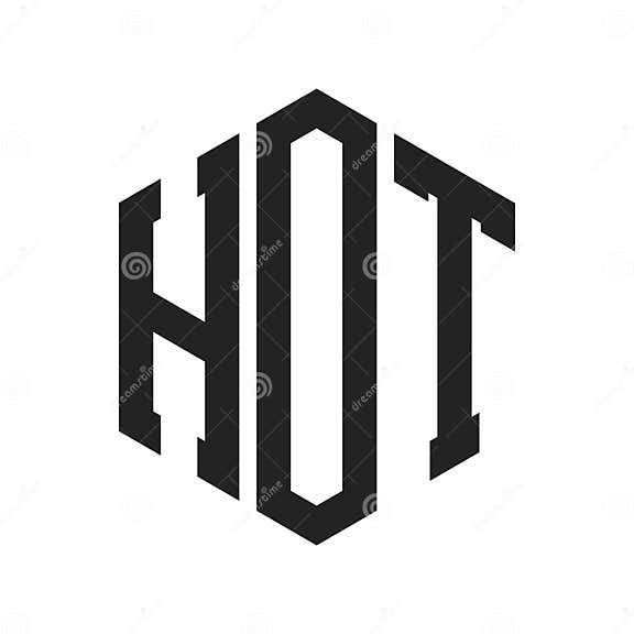 HOT Logo Design. Initial Letter HOT Monogram Logo Using Hexagon Shape ...