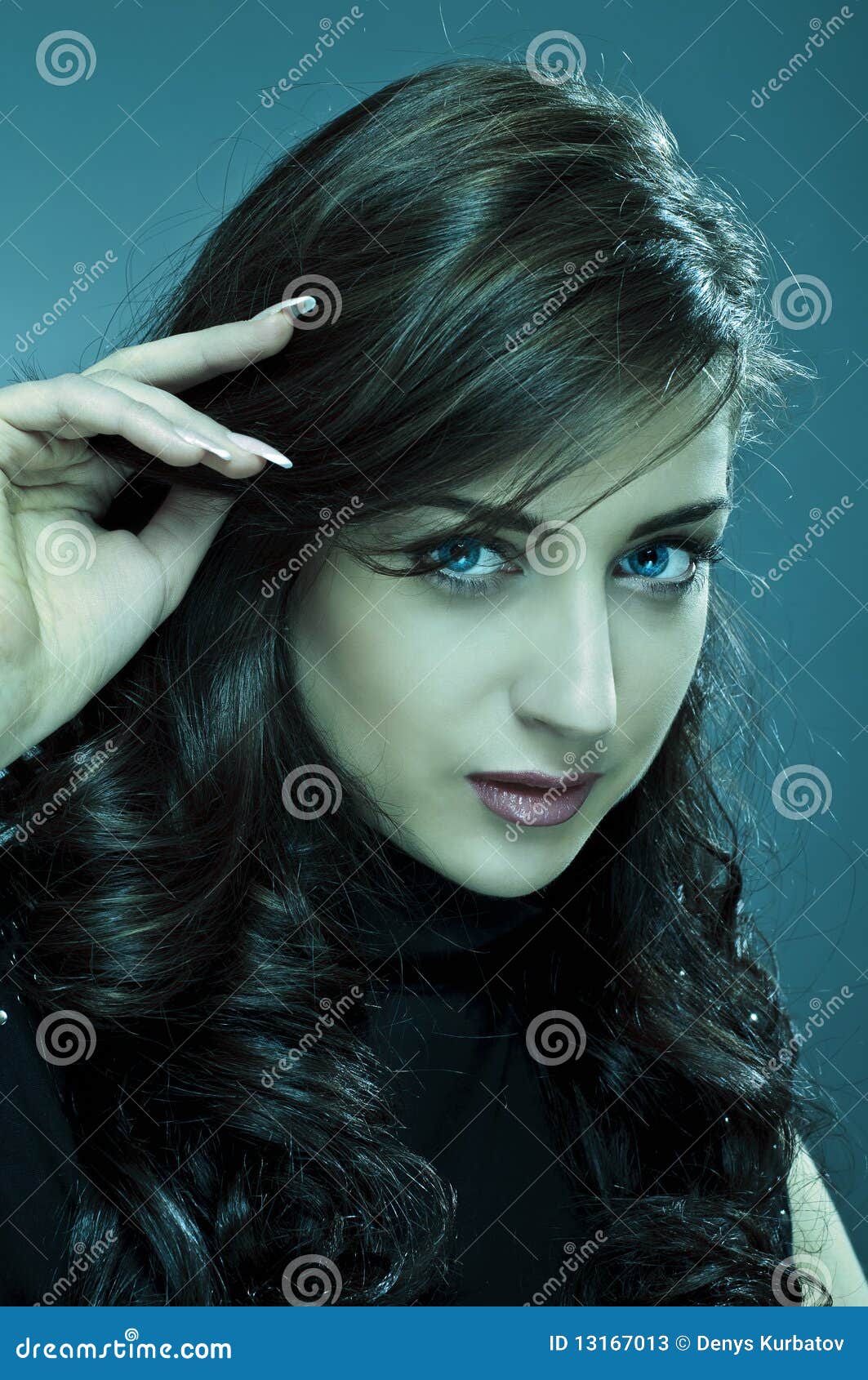 Hot look in cold colours stock image. Image of girl, cold - 13167013