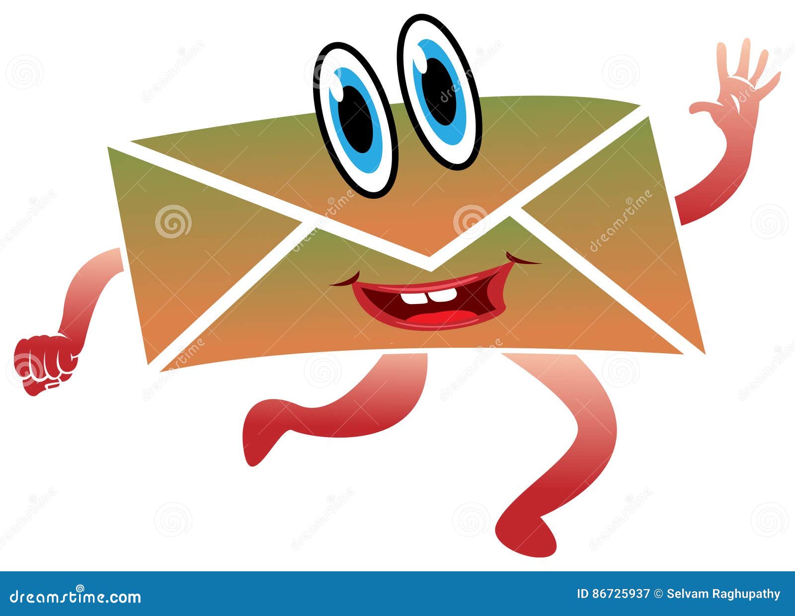 The Mail Humorous Comics With Mascots And Icons Royalty-Free Stock ...