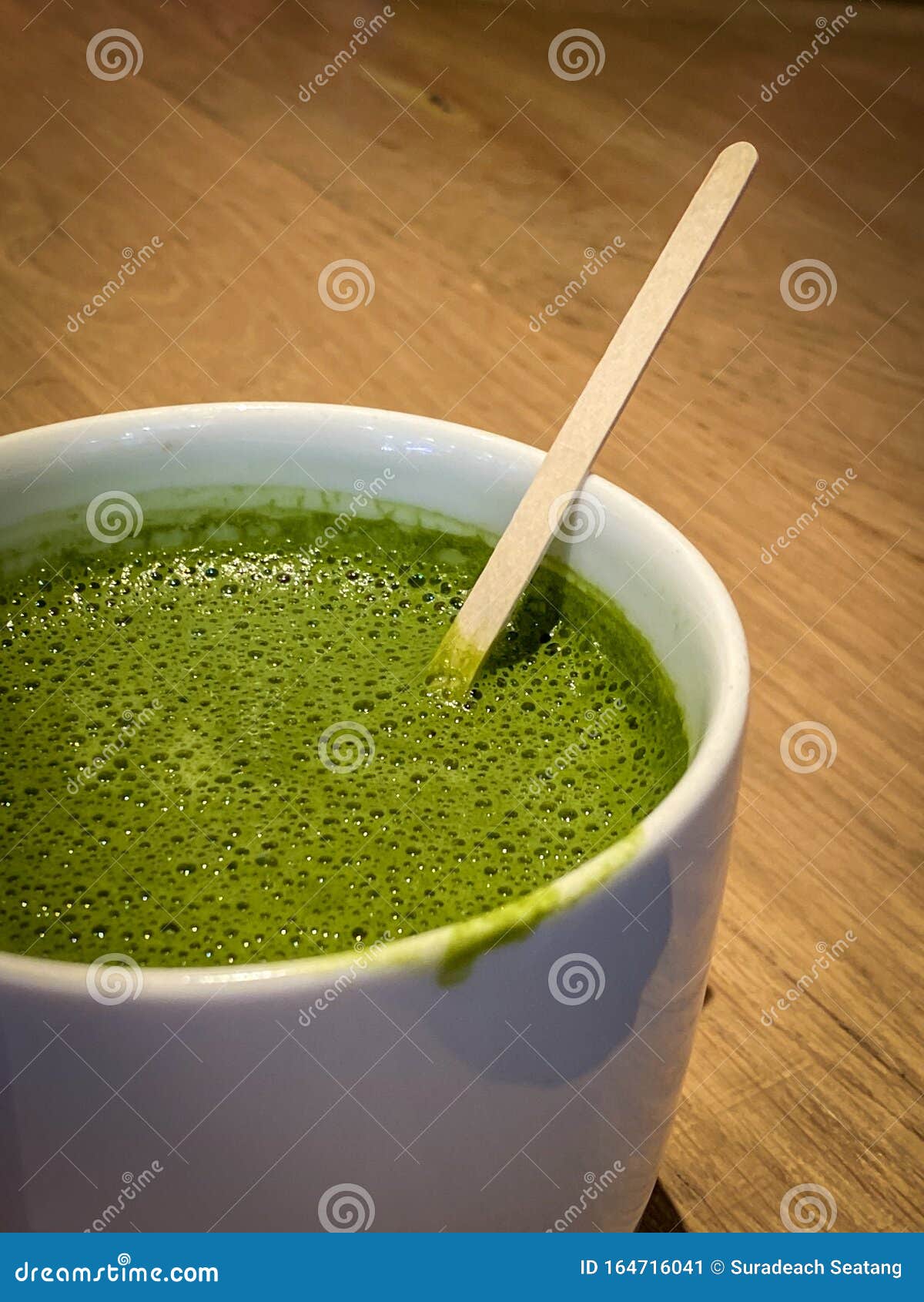 Hot Matcha Green Tea Latte on the Table Stock Image - Image of japan ...