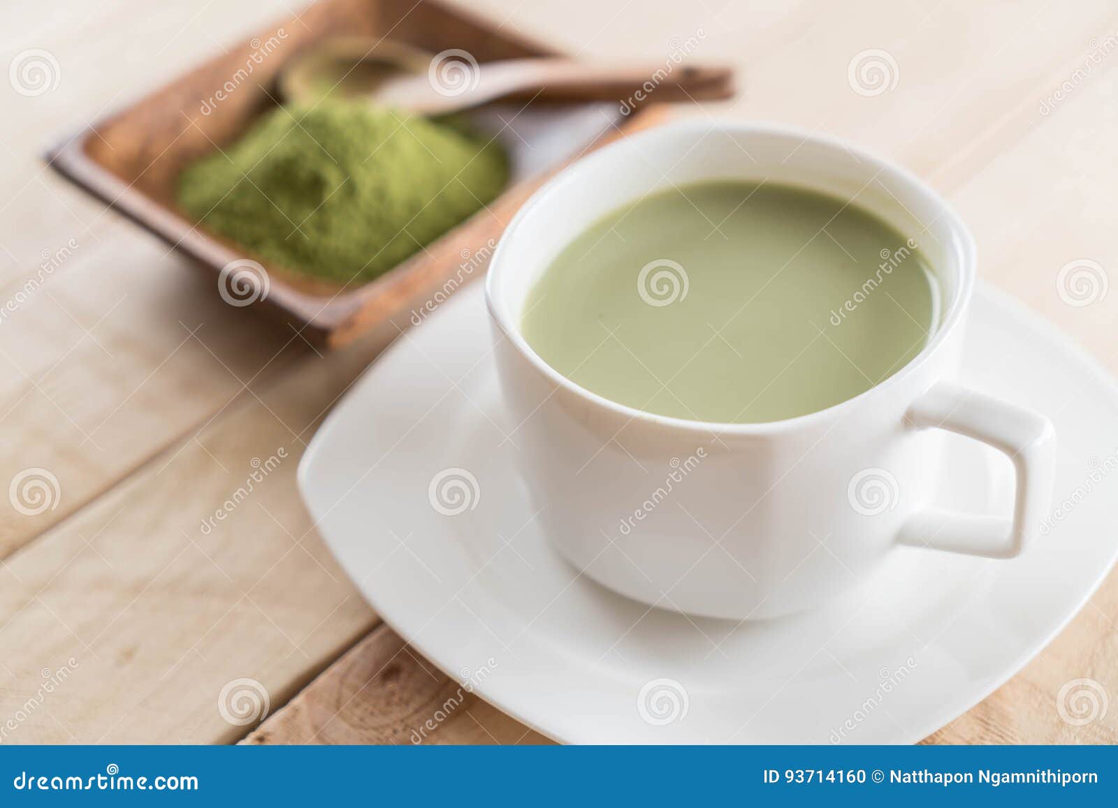 Hot matcha latte stock photo. Image of matcha, powder - 93714160