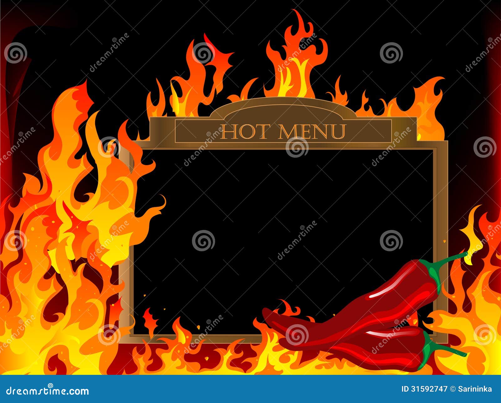 Hot menu stock vector. Illustration of restaurant, ignite - 31592747
