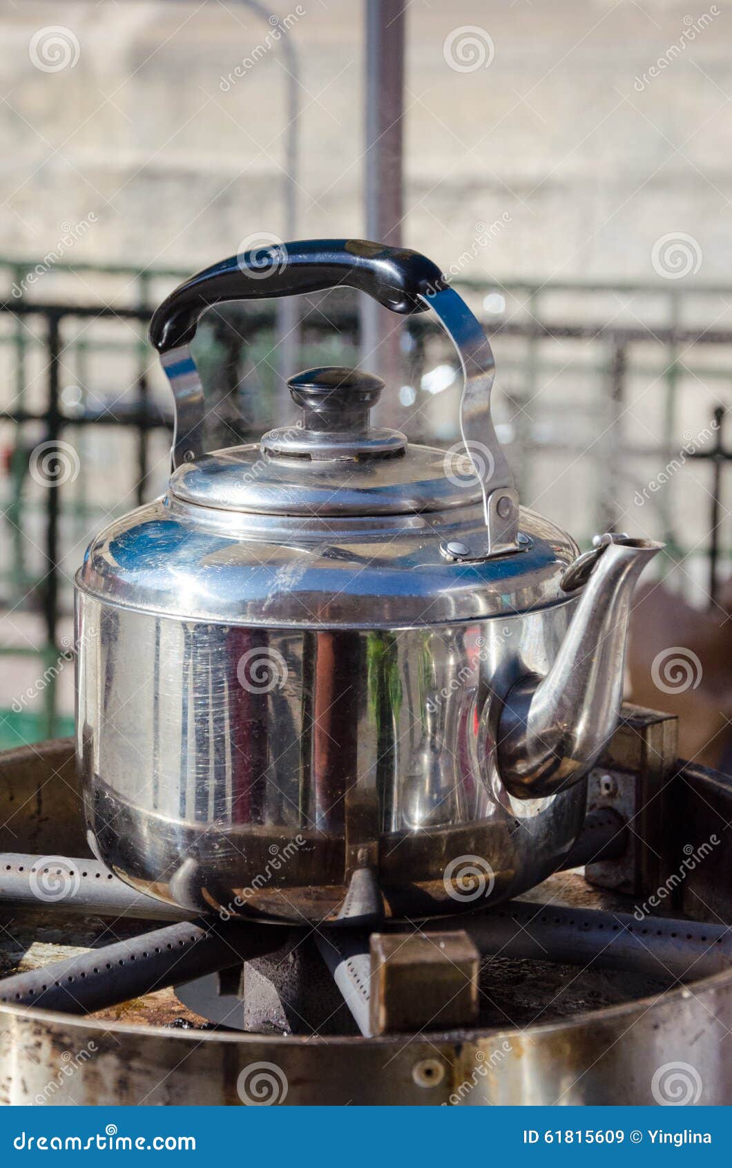 A hot metallic tea kettle stock image. Image of metallic - 61815609