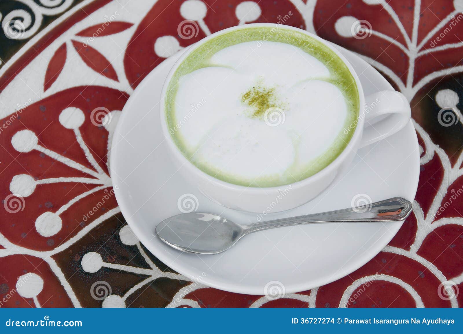 Hot milk green tea. stock photo. Image of organic, glass - 36727274