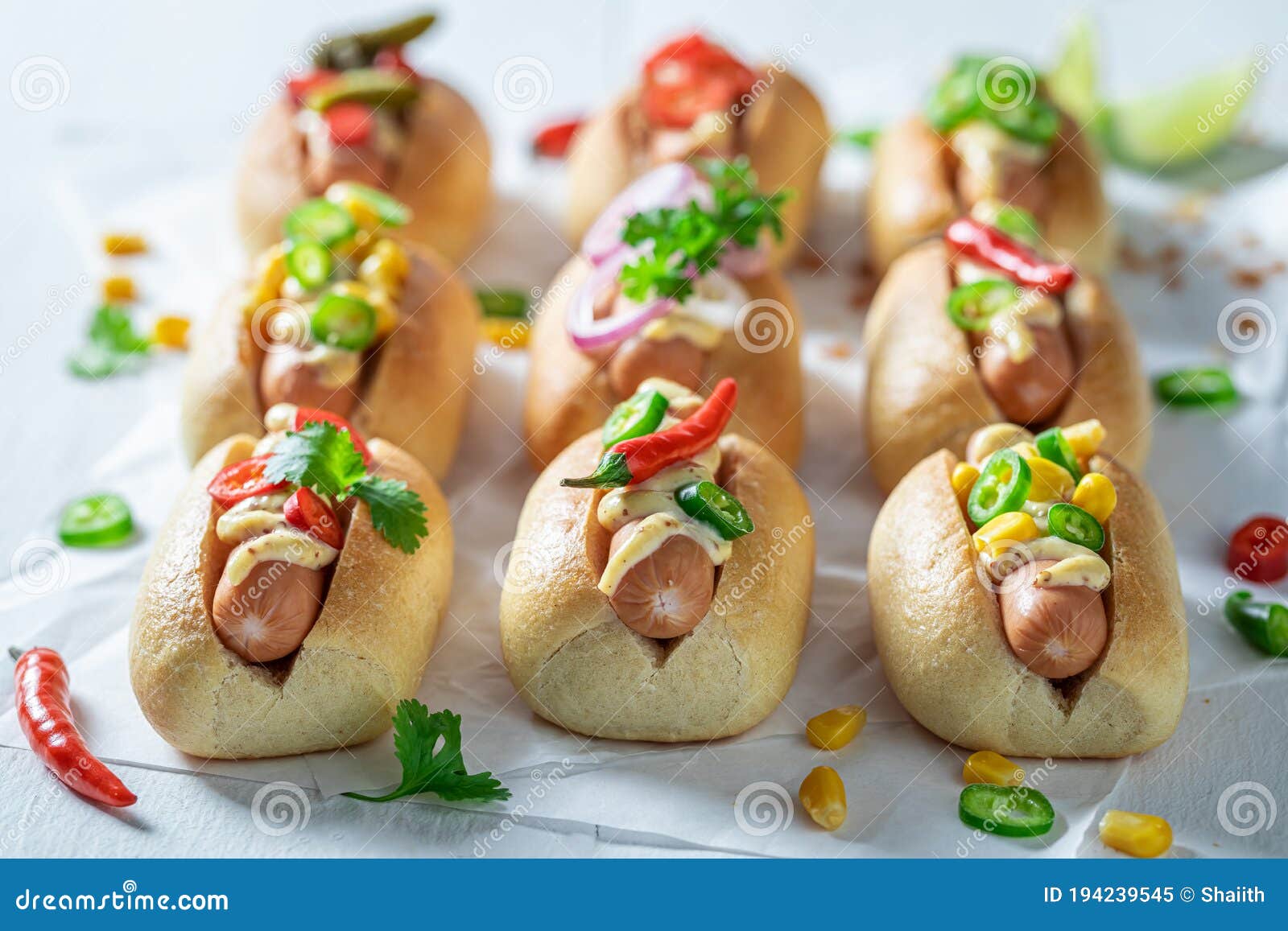 Hot Mini Hot Dogs As a Quick Appetizers Stock Image - Image of bakery ...
