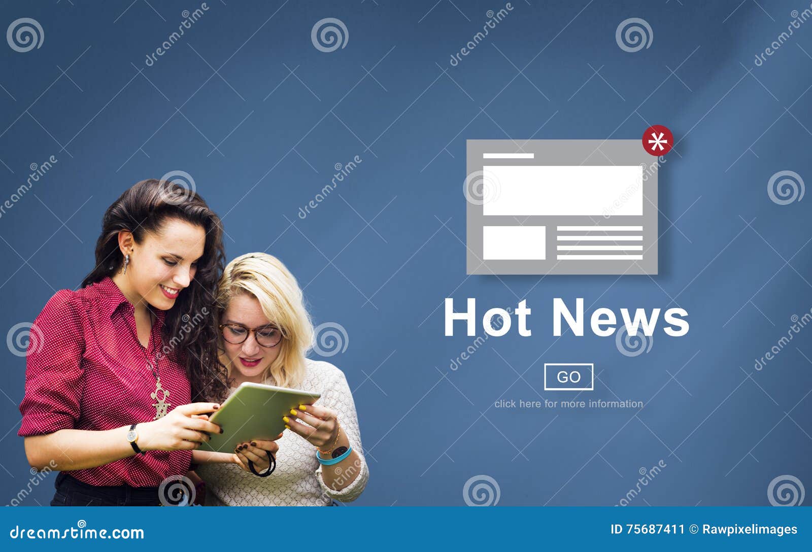 Hot News Announcement Broadcast Article Concept Stock Image - Image of ...