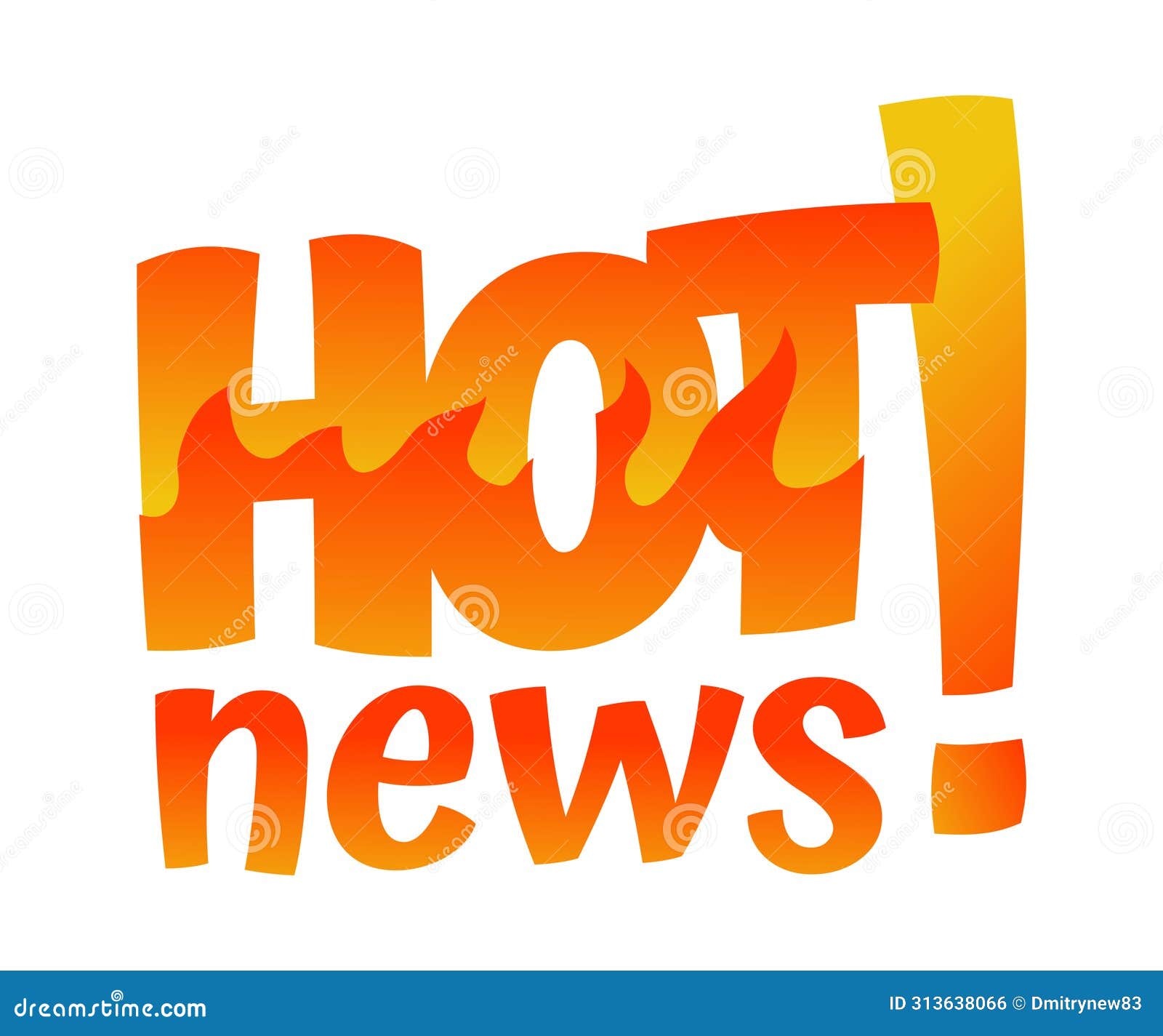 Hot News Comic Burning Pin Button Stock Vector - Illustration of media ...