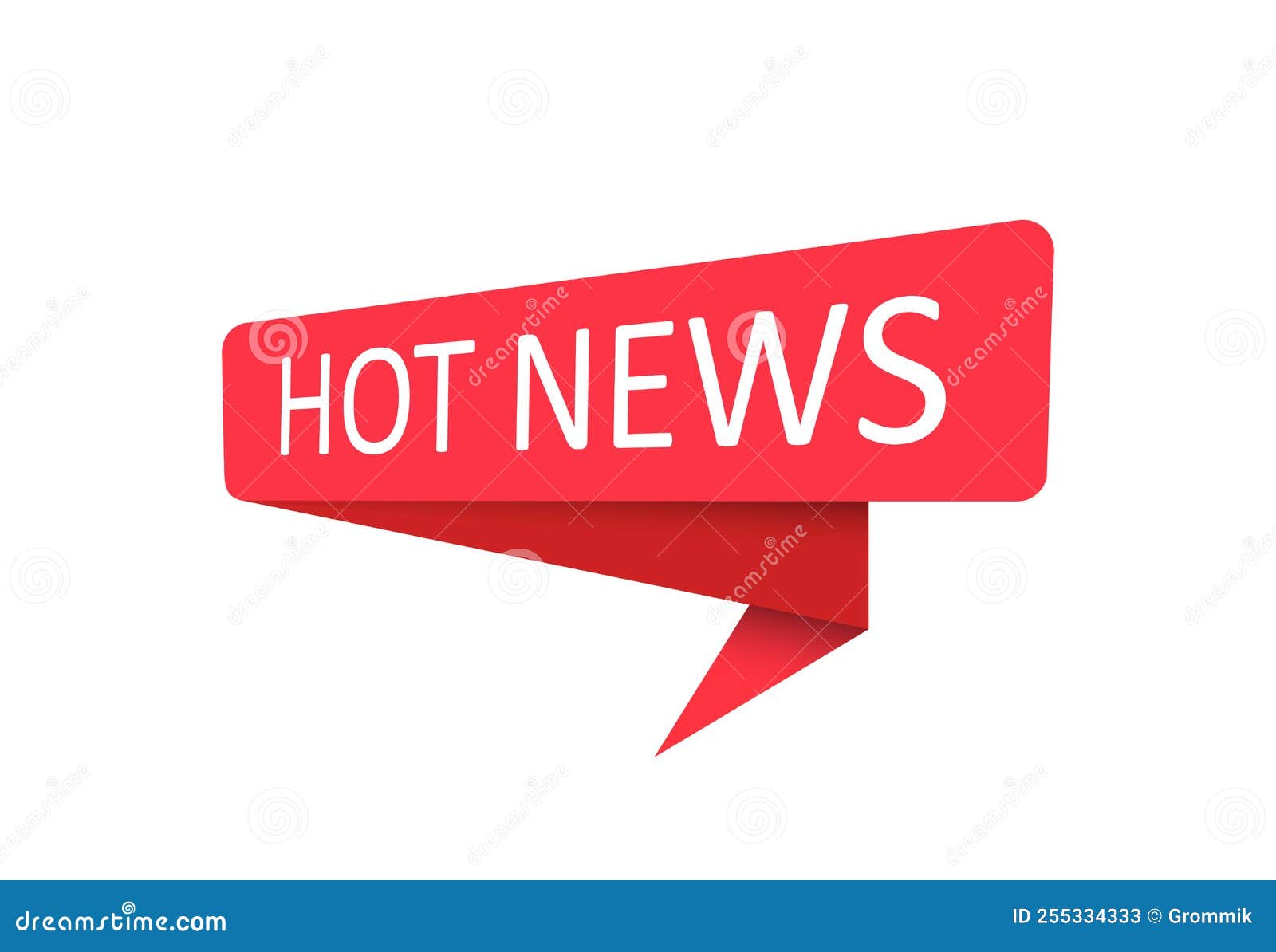 HOT News. a Red Banner, Pointer, Sticker, Label or Speech Bubble for ...